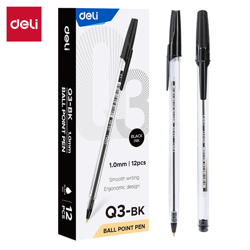 Jual Deli Ballpoint Pen / Pulpen Bolpoin 1.0 mm Penulisan Halus EQ3 1 ...