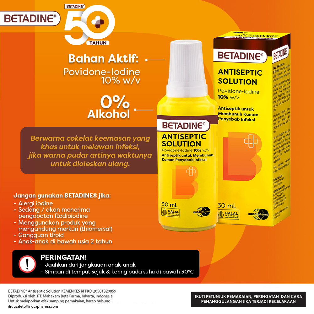 Jual BETADINE SOLUTION Obat Luka Antiseptik 15ml Twin Pack | Shopee ...
