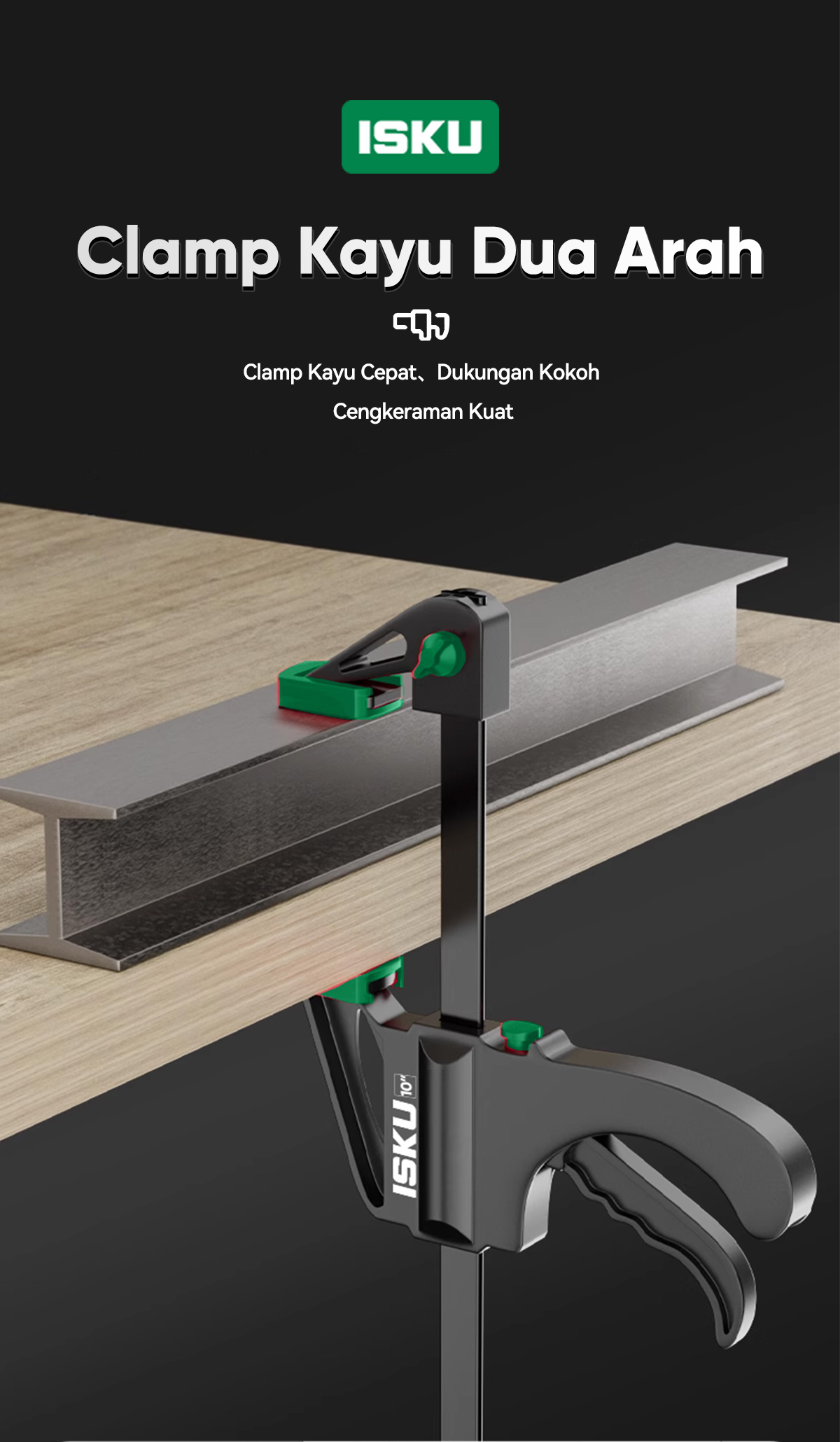 Jual ISKU Klem Kayu F Clamp 4" - 24" Heavy Duty - Alat Catok ...