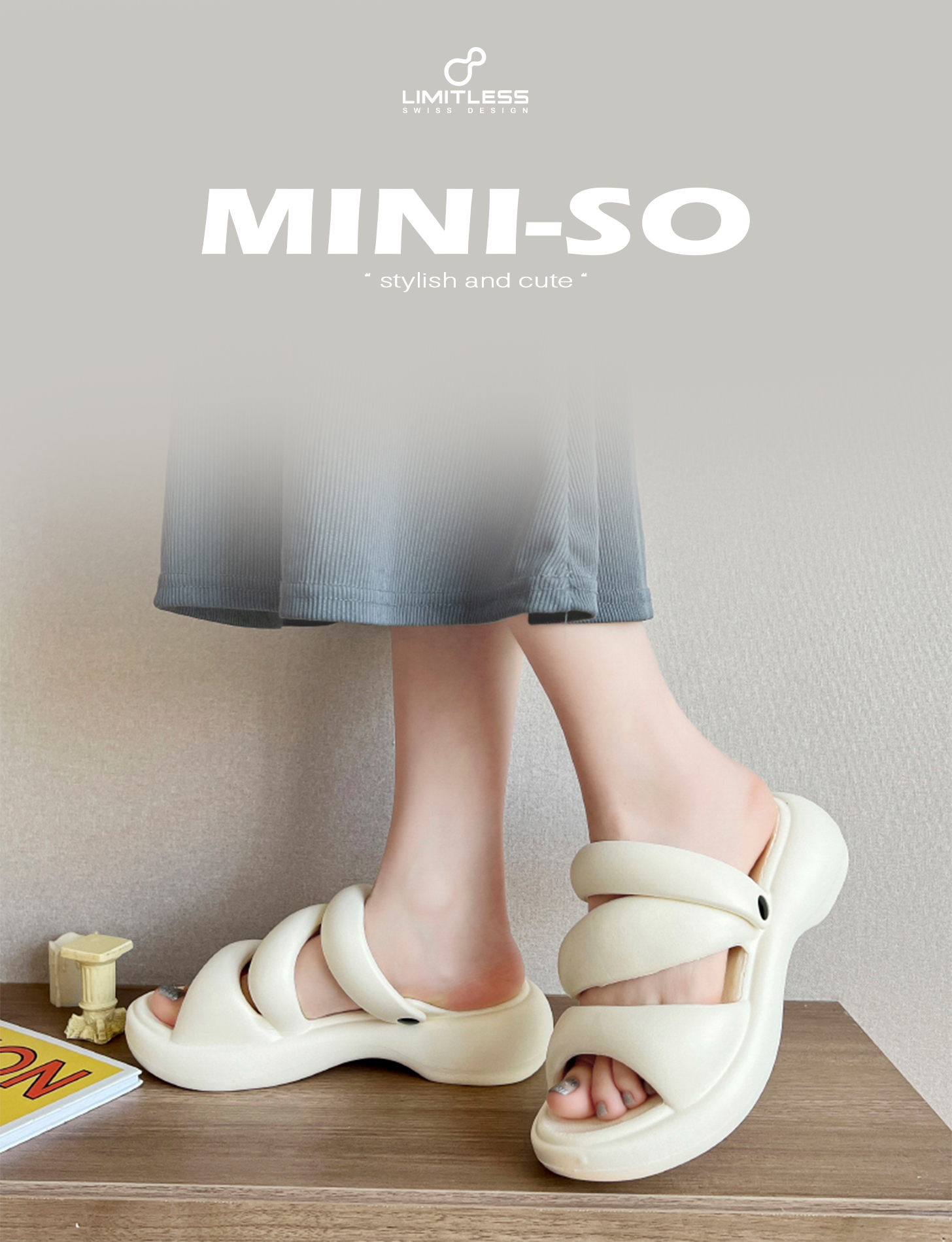 Jual LIMITLESS Sepatu Sandal Cewek Slip On MINI-SO Terbaru 2026 Sendal ...