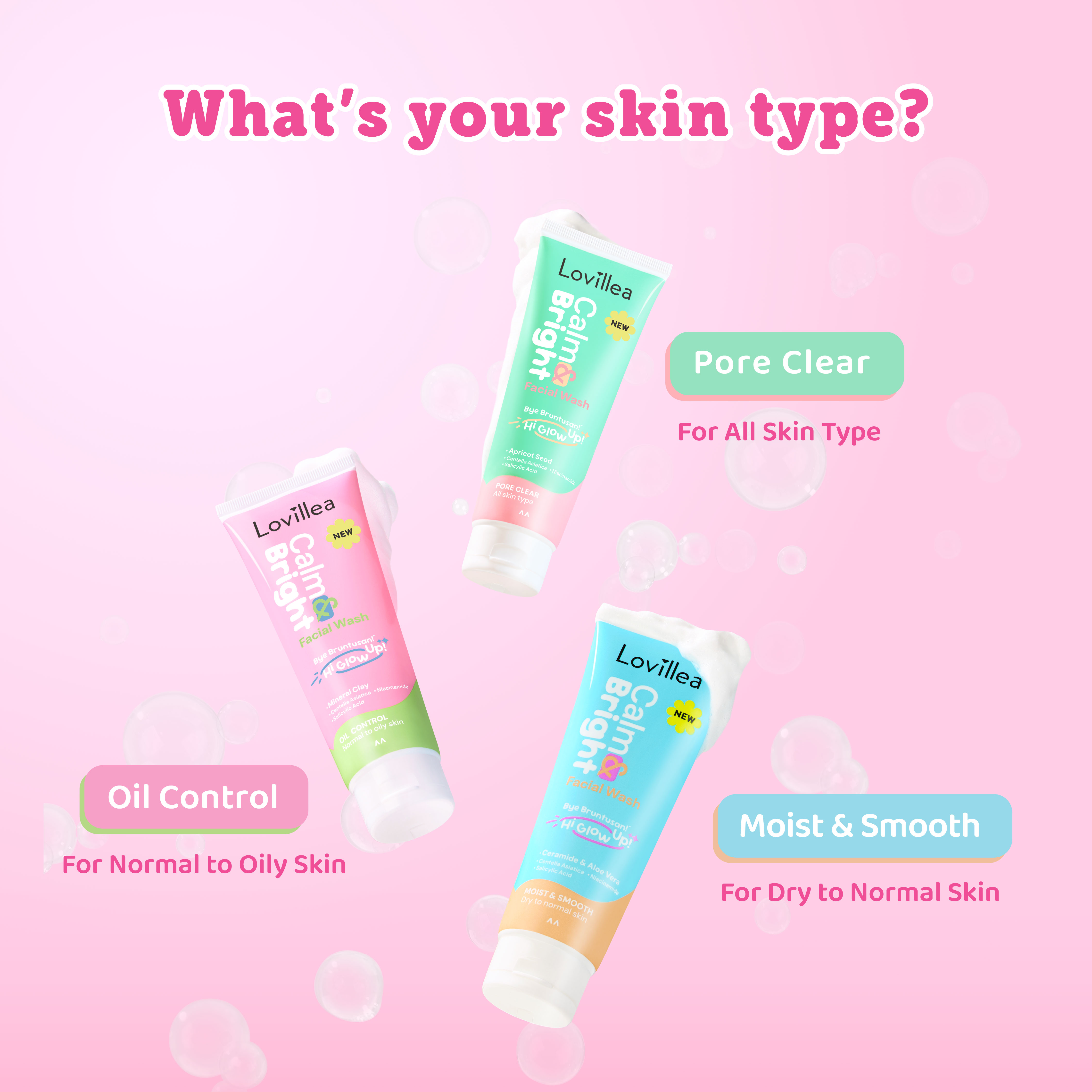 Jual Lovillea Calm and Bright Facial Wash 100g/Pembersih Wajah | Shopee ...
