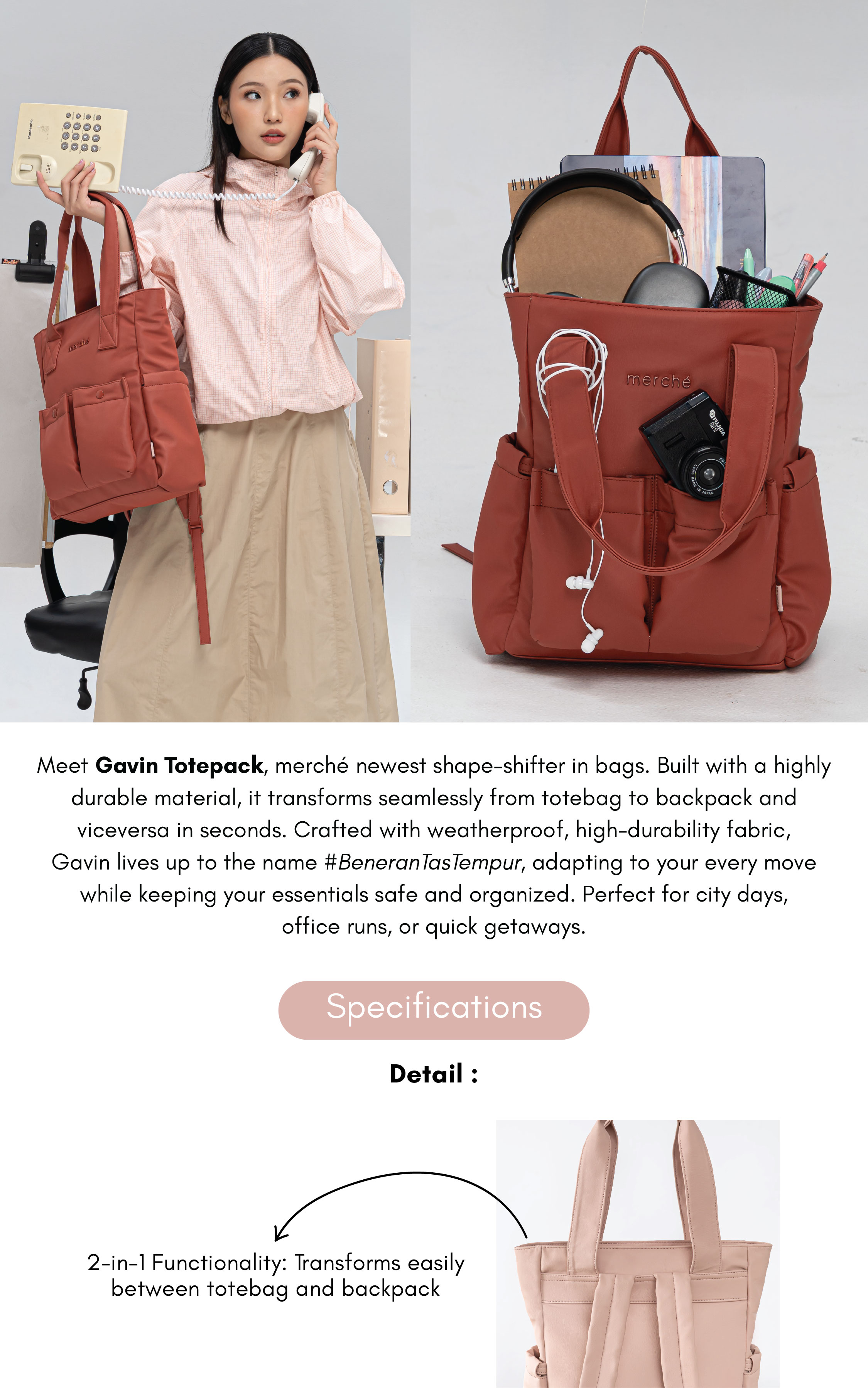 Jual Merche Tas Wanita Gavin Totepack | Shopee Indonesia