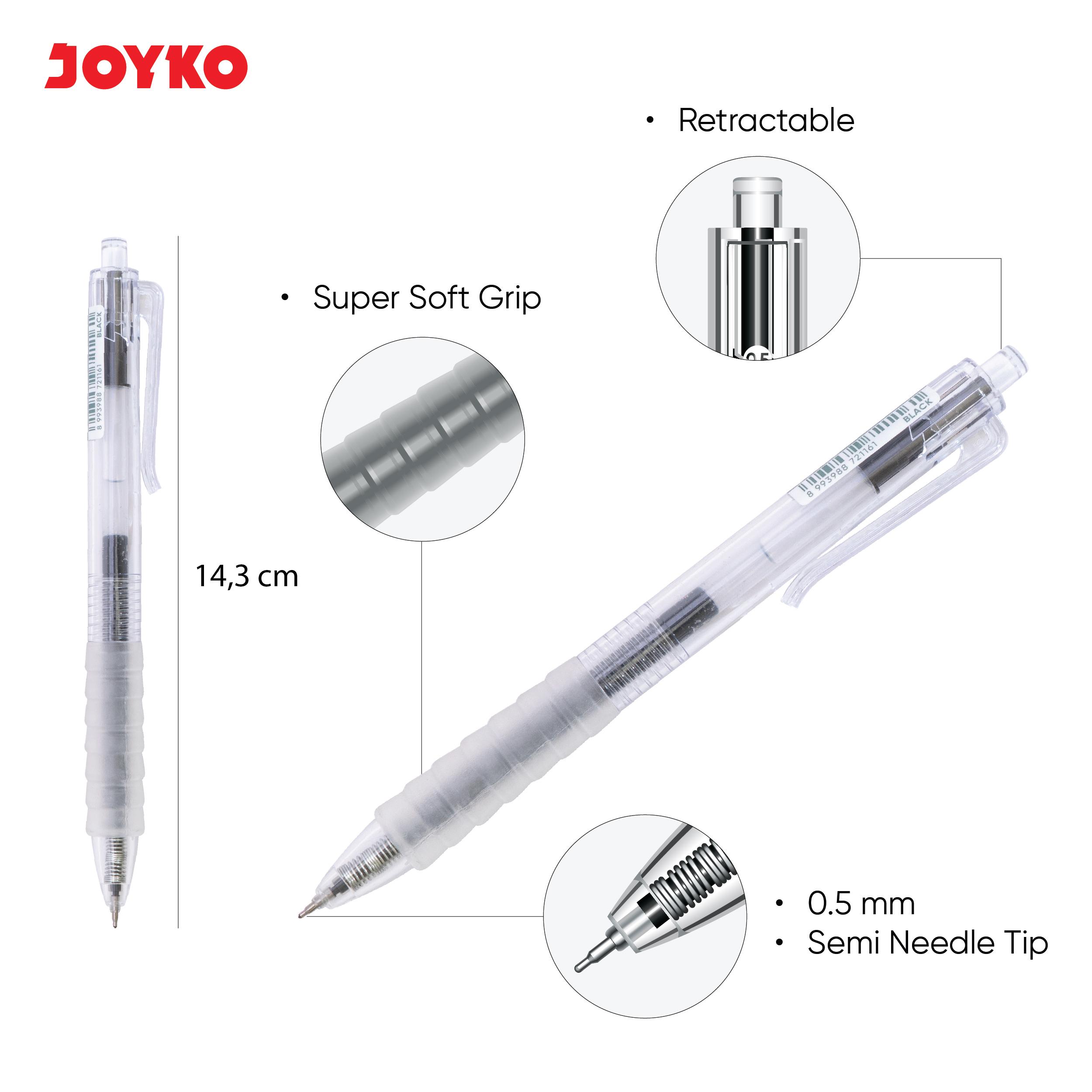 Jual JOYKO Pulpen Gel 1 Pack GP-430 0.5mm Isi 12 Pcs | Shopee Indonesia