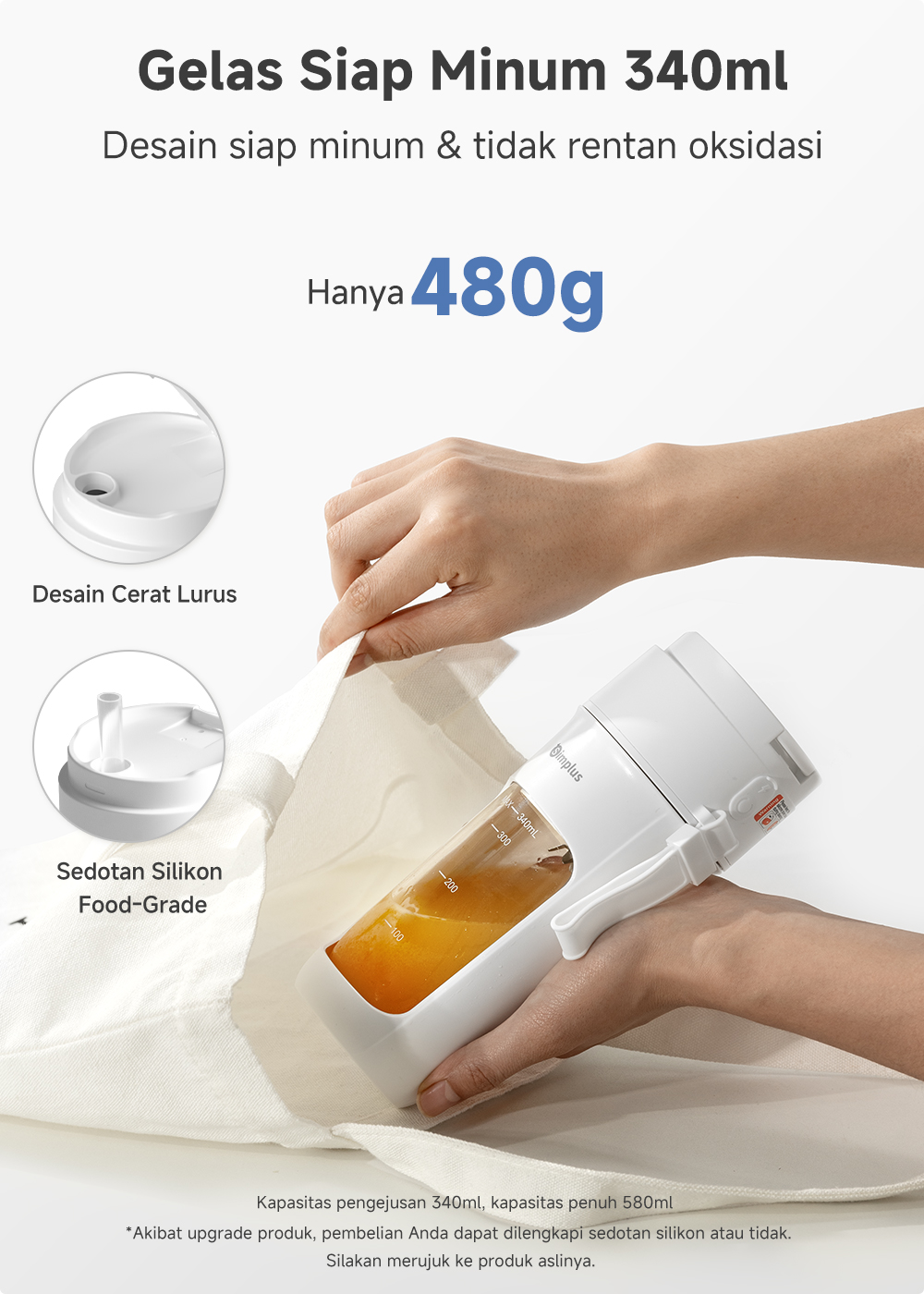 Jual Simplus Blender Portabel Juicer Multifungsi Gelas Siap Minum 10 ...