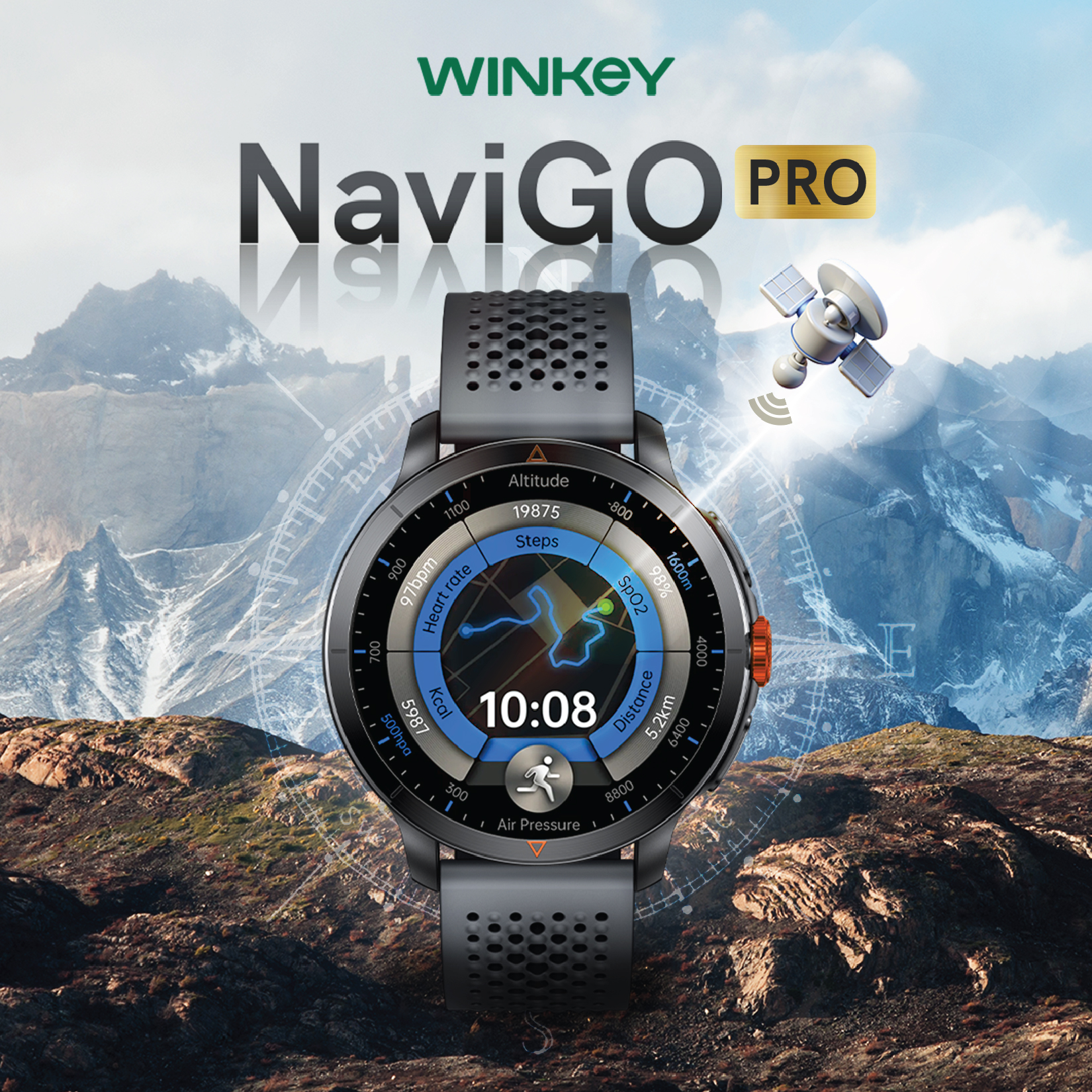 Jual WINKEY Smartwatch Running NaviGO PRO STRAVA Built in GPS Offline ...