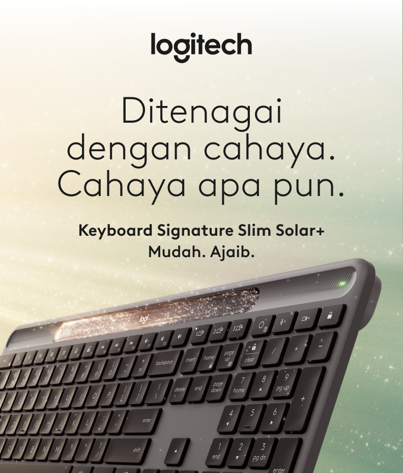 Jual Logitech Signature Slim Solar+ Keyboard Wireless Bertenaga Surya ...