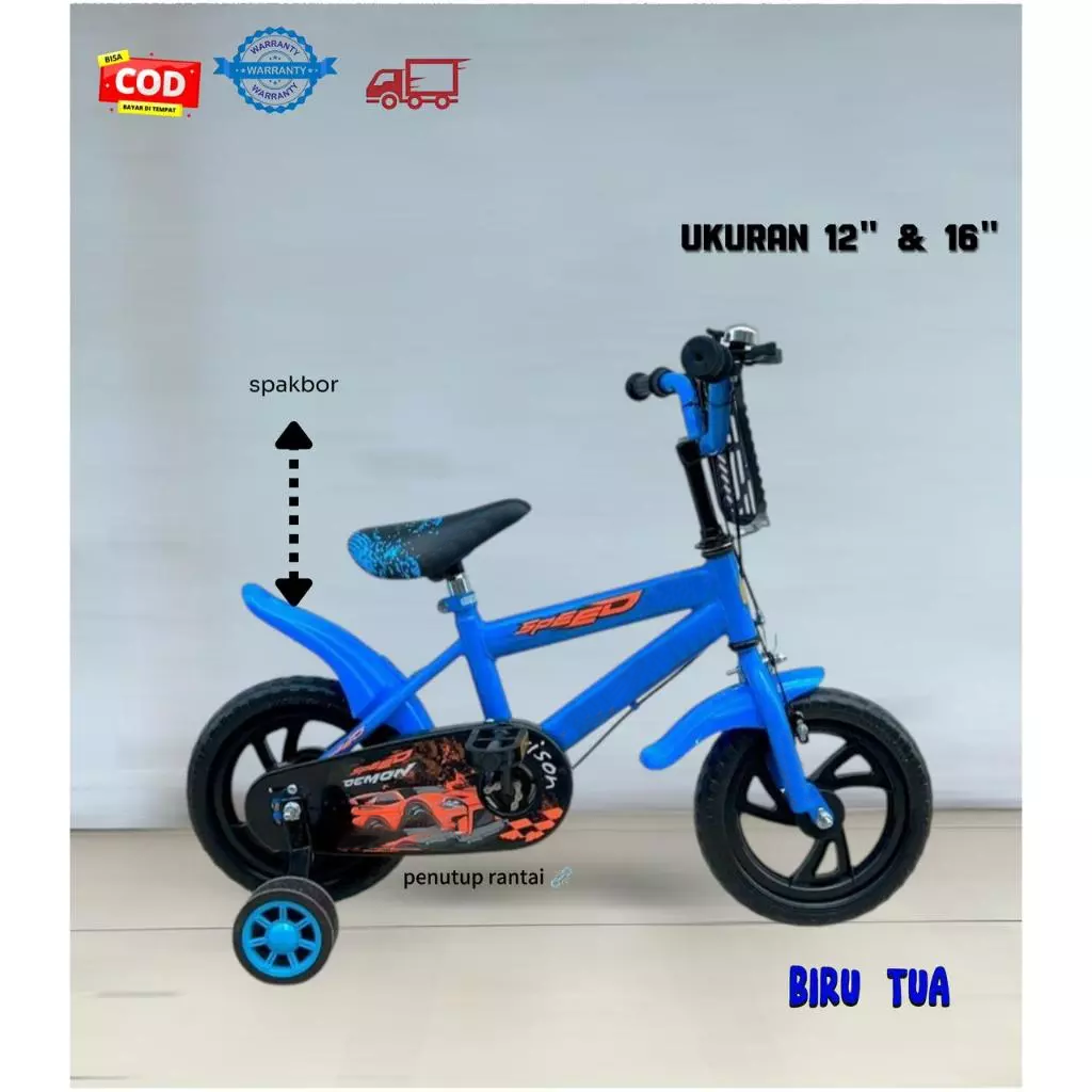 Jual HAPYEE Sepeda Anak-anak Ban Busa Empat Roda Tidak Mudah Bocor ...