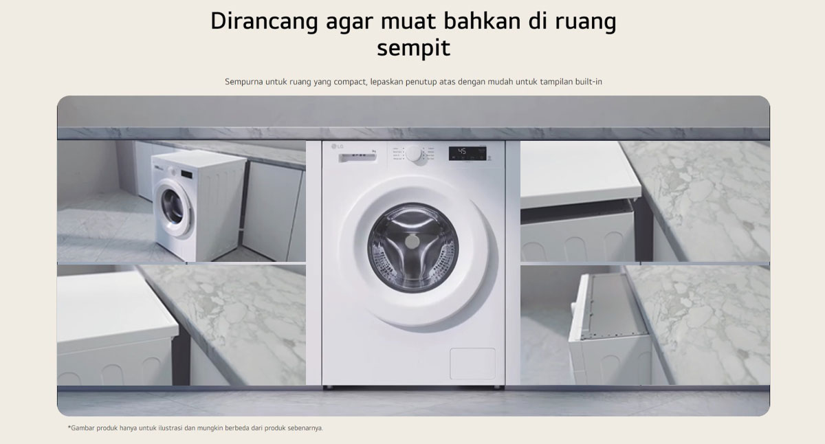 Jual LG Mesin Cuci Front Loading 1 Tabung 7kg Smart Inverter - Fitur ...