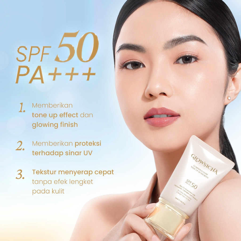 Jual Glowsicha - Luminous Glow Tone Up Sunscreen SPF 50 PA+++ Sunscreen ...