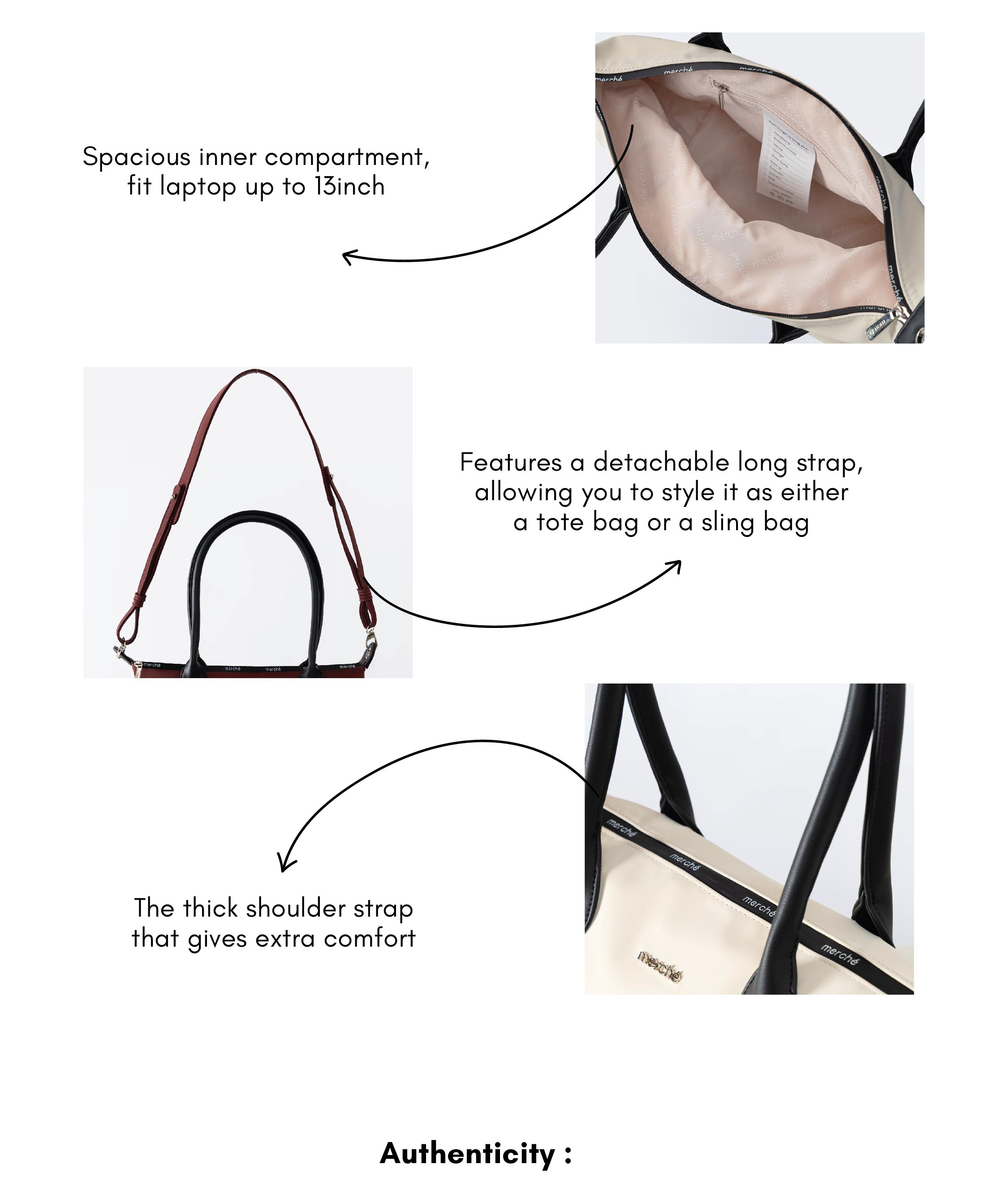 Jual Merche Tas Bahu Wanita Alice Black Label | Shopee Indonesia