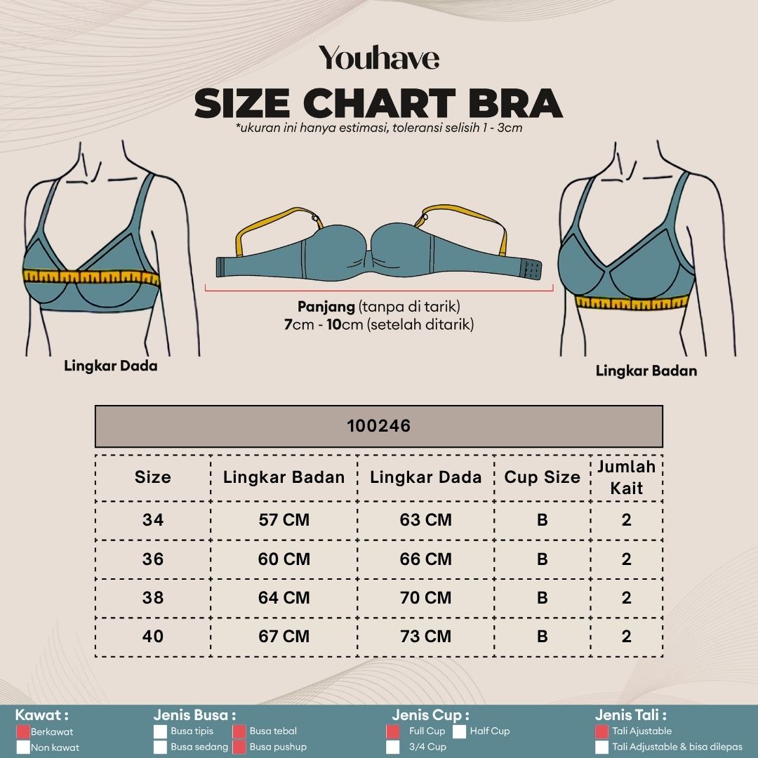 Jual YOUHAVE Bra Full Cup B BH Wanita Beha Wanita BH Semi Push Up Busa ...
