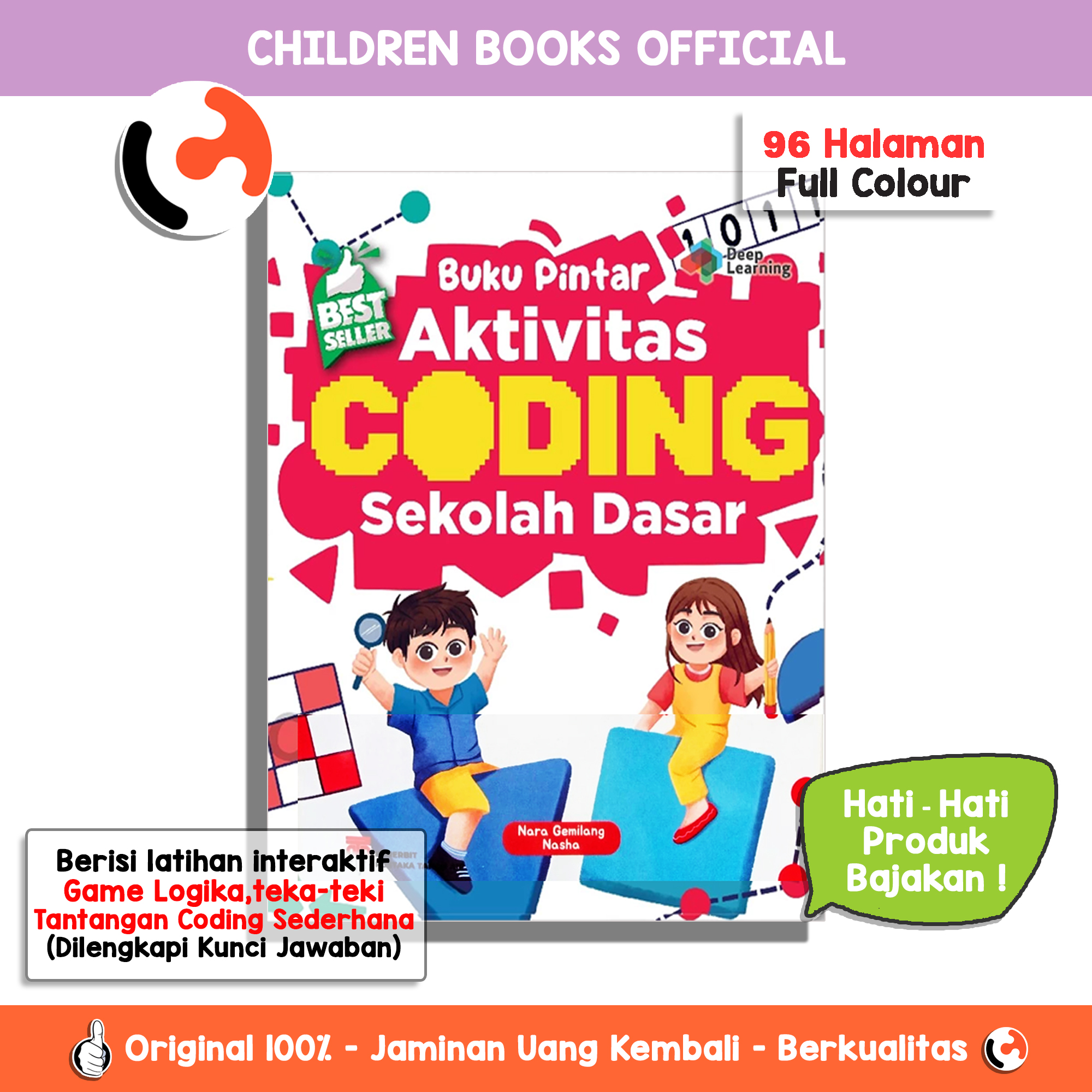 Jual Buku Pintar Aktivitas CODING Sekolah Dasar untuk anak SD | Shopee ...