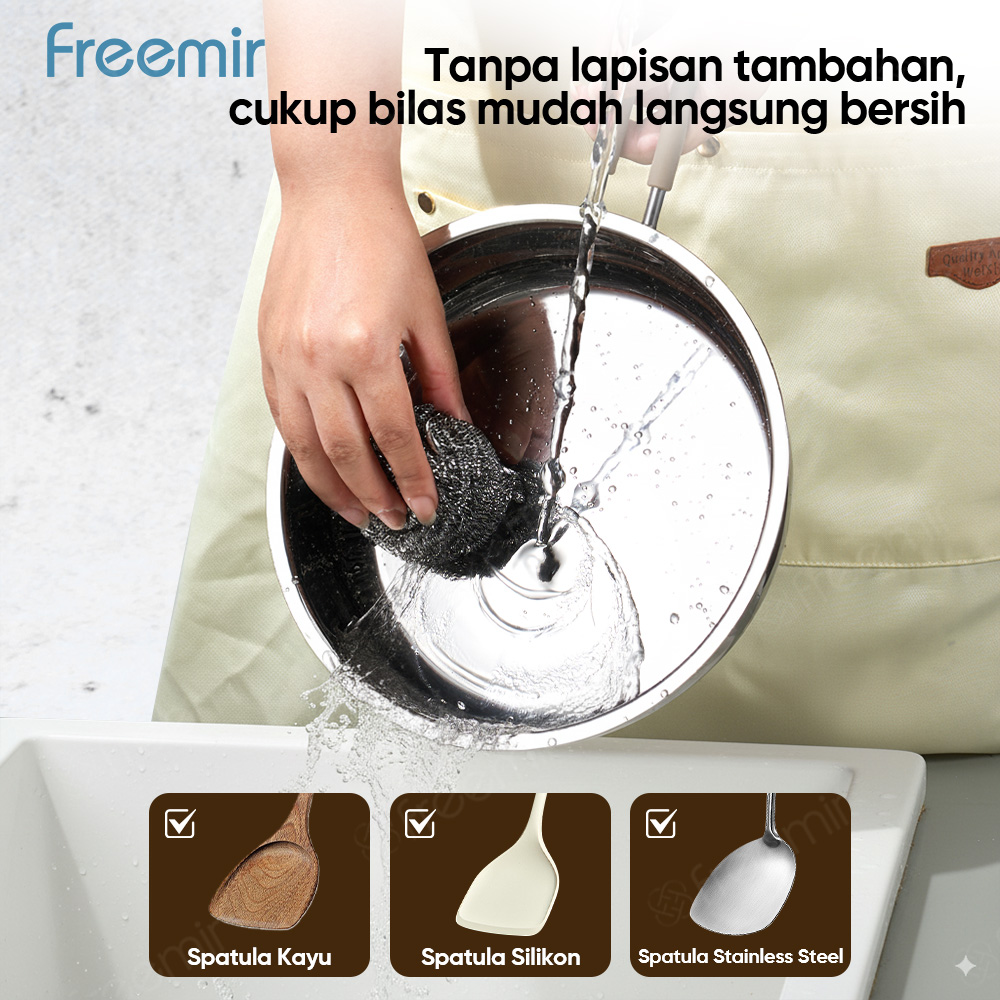 Jual [SERI API] freemir electric Panci Penggorengan Frypan 20cm ...