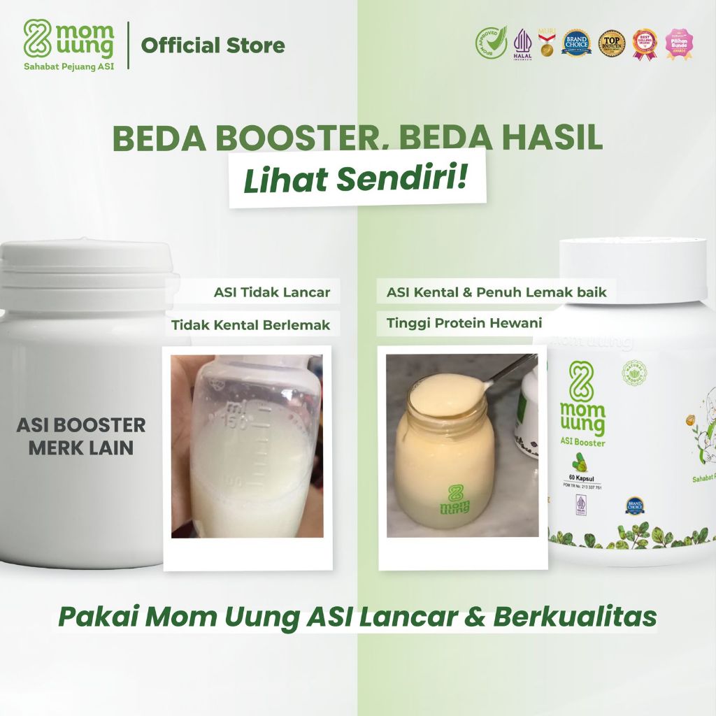 Jual Mom Uung ASI Booster 60 Kapsul - Pelancar ASI Halal BPOM Fenugreek ...