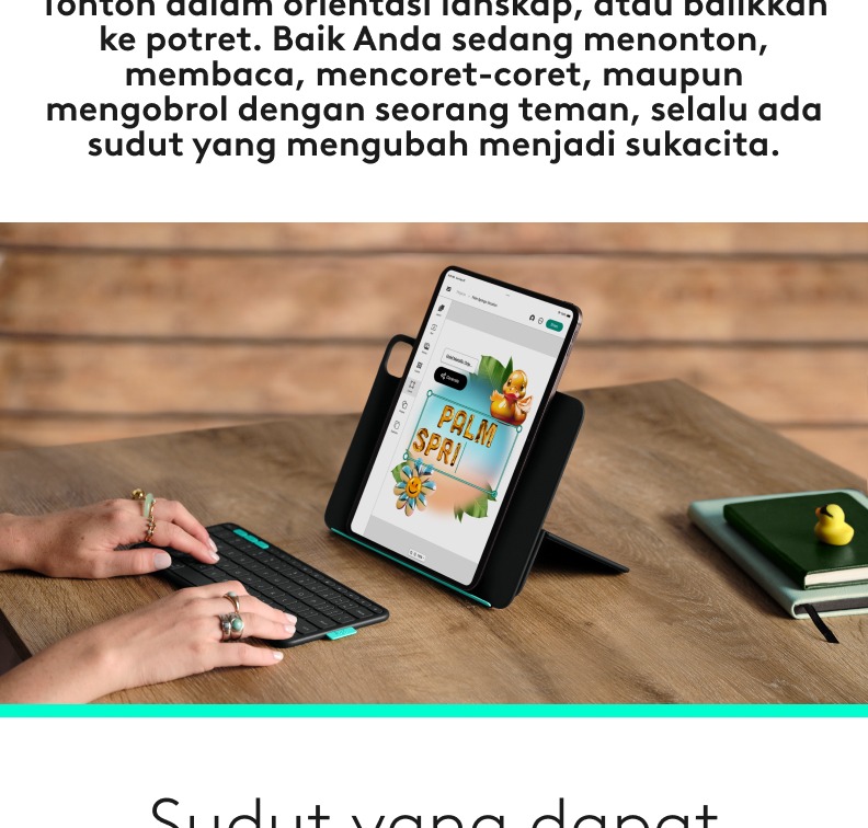 Jual Logitech Flip Folio, Casing Keyboard untuk iPad Pro 11 inci (M4 ...