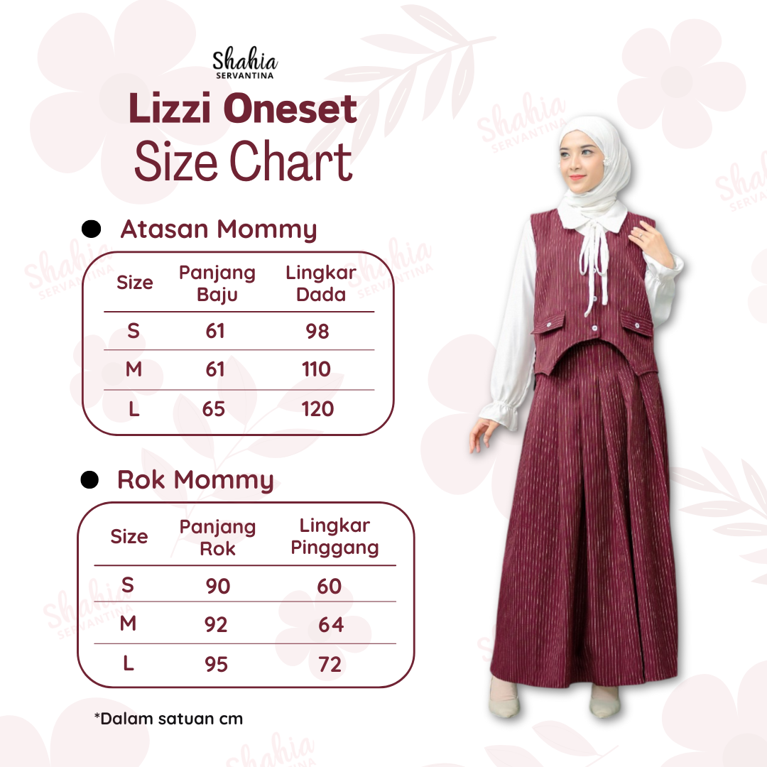 Jual Shahia Servantina - Lizzi 3in1 Oneset Salur Setelan Rok Anak ...