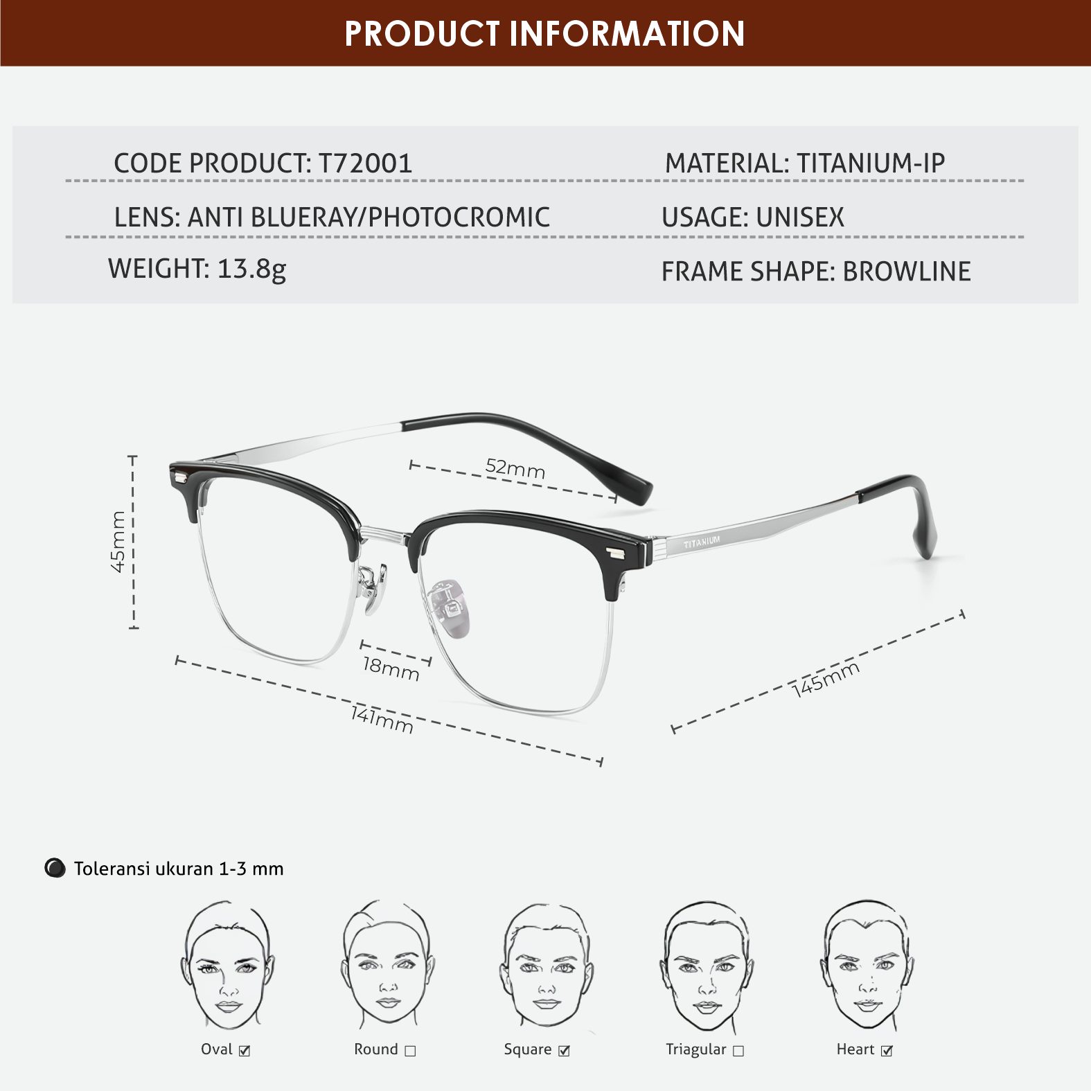 Jual Colore.in Kacamata Blueray Photocromic Anti Radiasi Model Bisnis ...