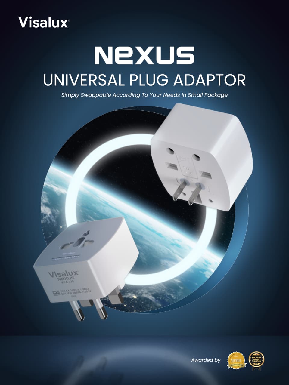 Jual Visalux Nexus Travel Adaptor Universal / Steker Serbaguna White ...