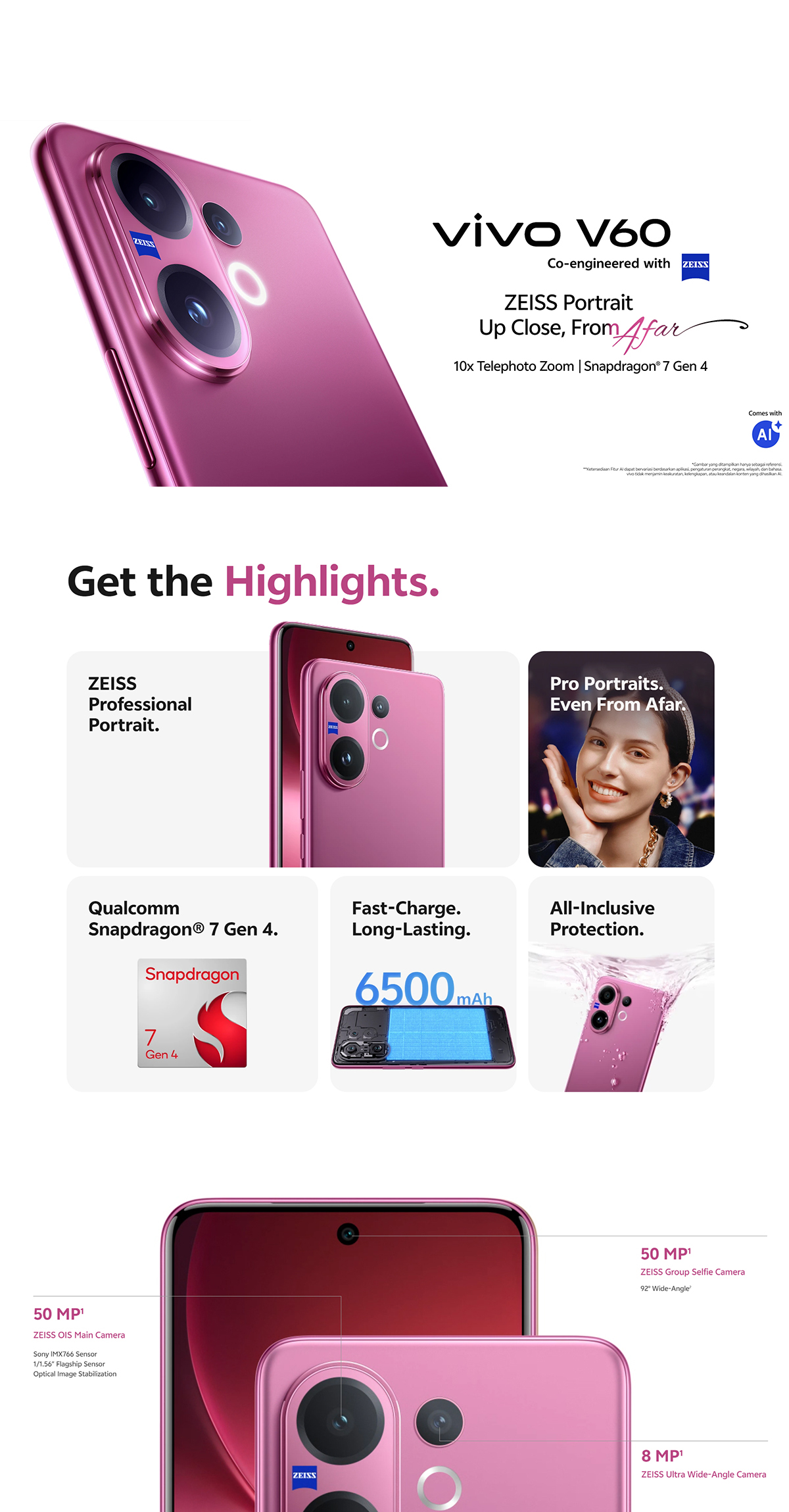 Jual [NEW LAUNCH] Vivo V60 5G (8/256)(12/256)(12/512) - 50MP ZEISS ...