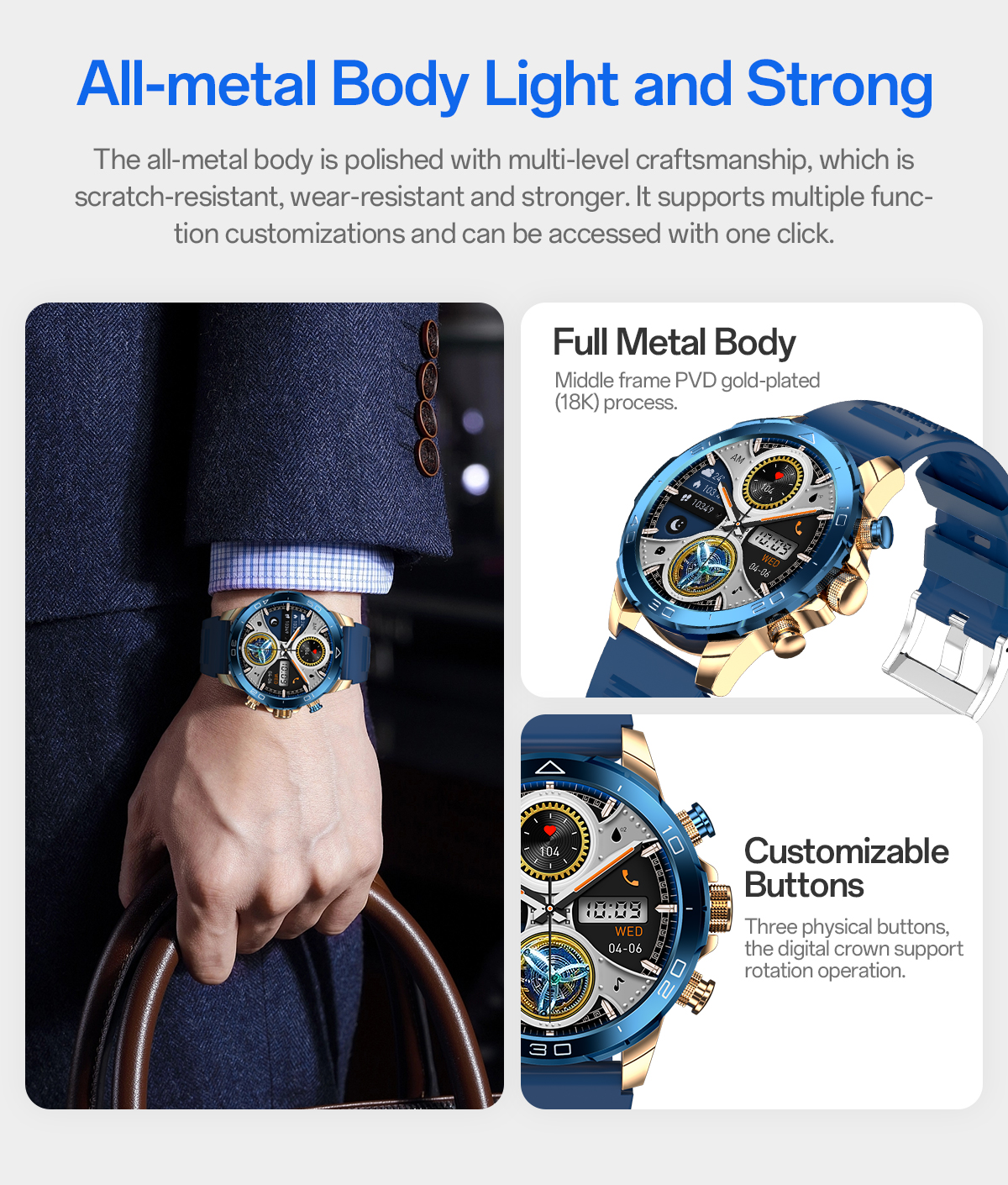 Jual [2025 Baru] Aolon Luxor Smartwatch Pria Original Bulat Strava ...