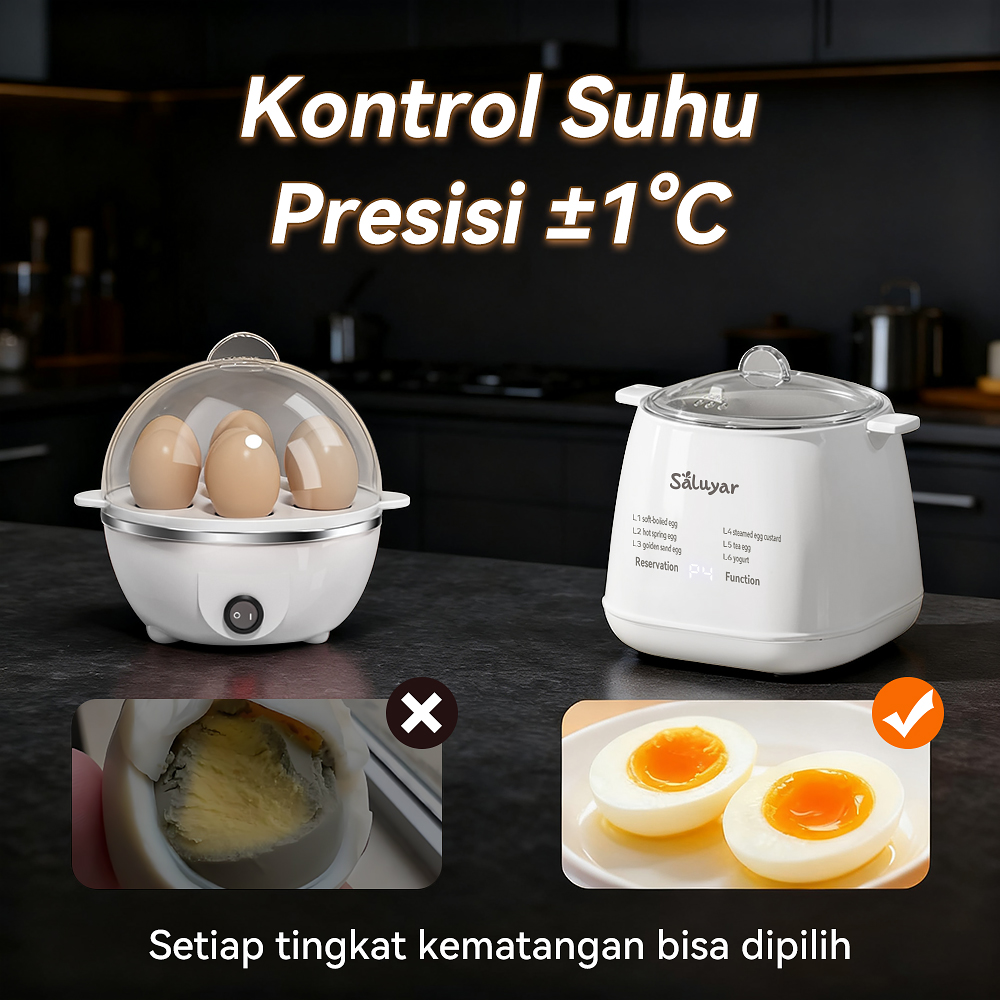 Jual Saluyar Egg Cooker AI Pintar 6 Fungsi – Rebus Telur, Yogurt ...