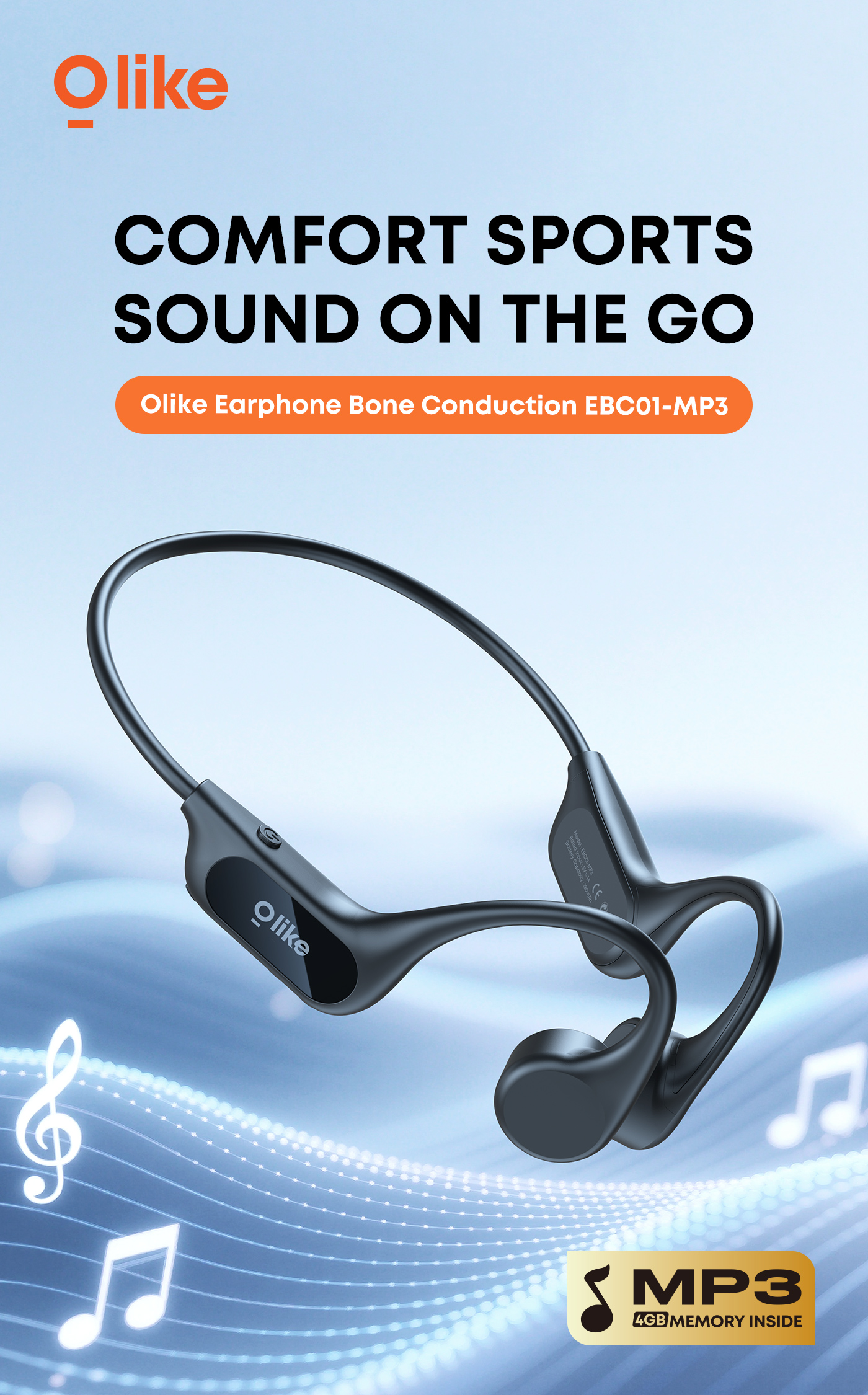 Jual [NEW PRODUCT] Olike Earphone Bone Conduction EBC01 MP3 Running ...