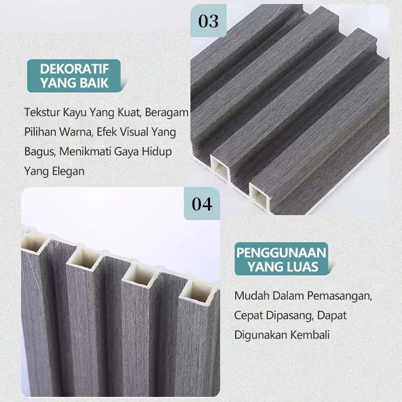 Jual WALL WPC WOOD PANEL WALLPANEL WPC PVC KAYU DINDING UKURAN 2,9 ...