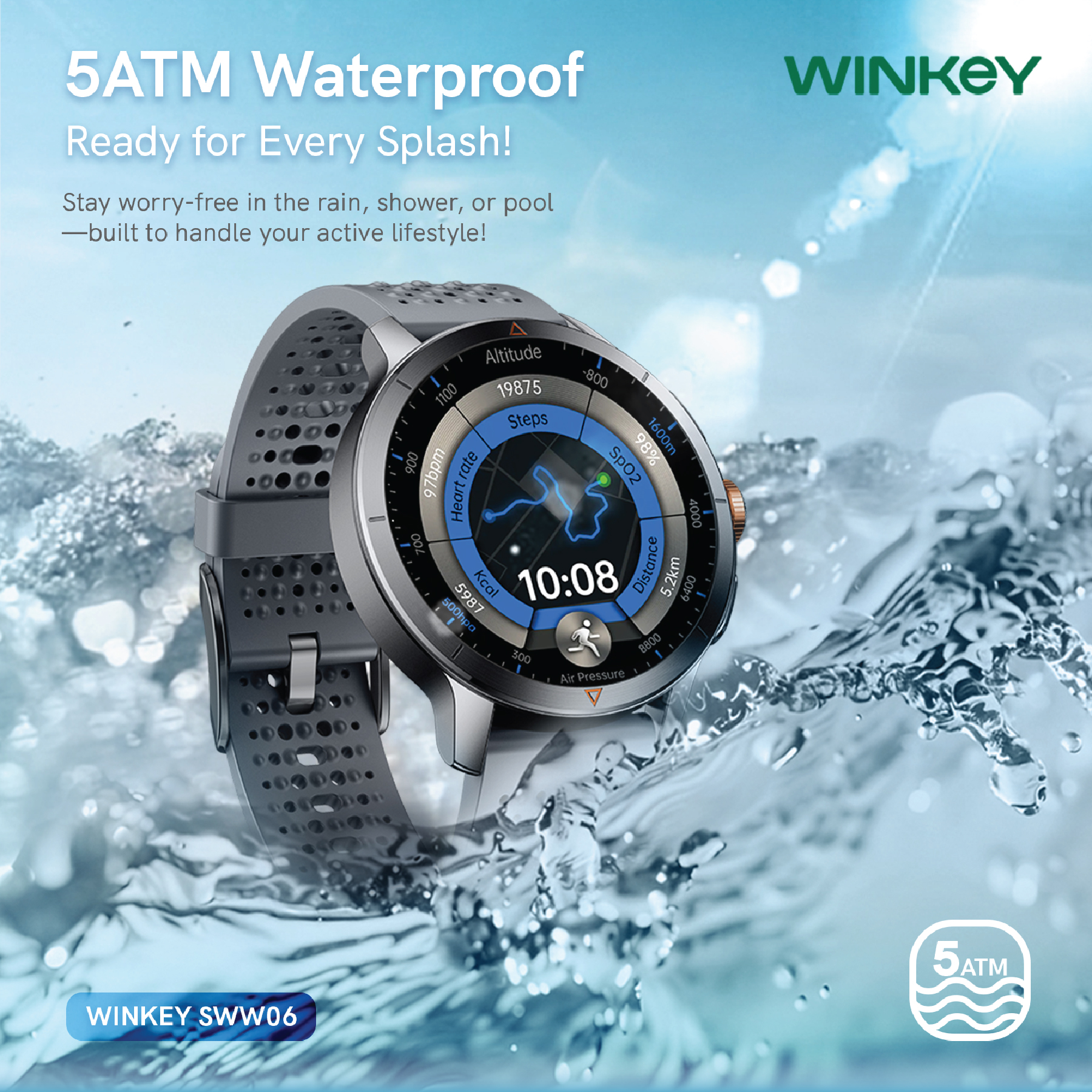 Jual WINKEY Smartwatch Running NaviGO PRO STRAVA Built in GPS Offline ...