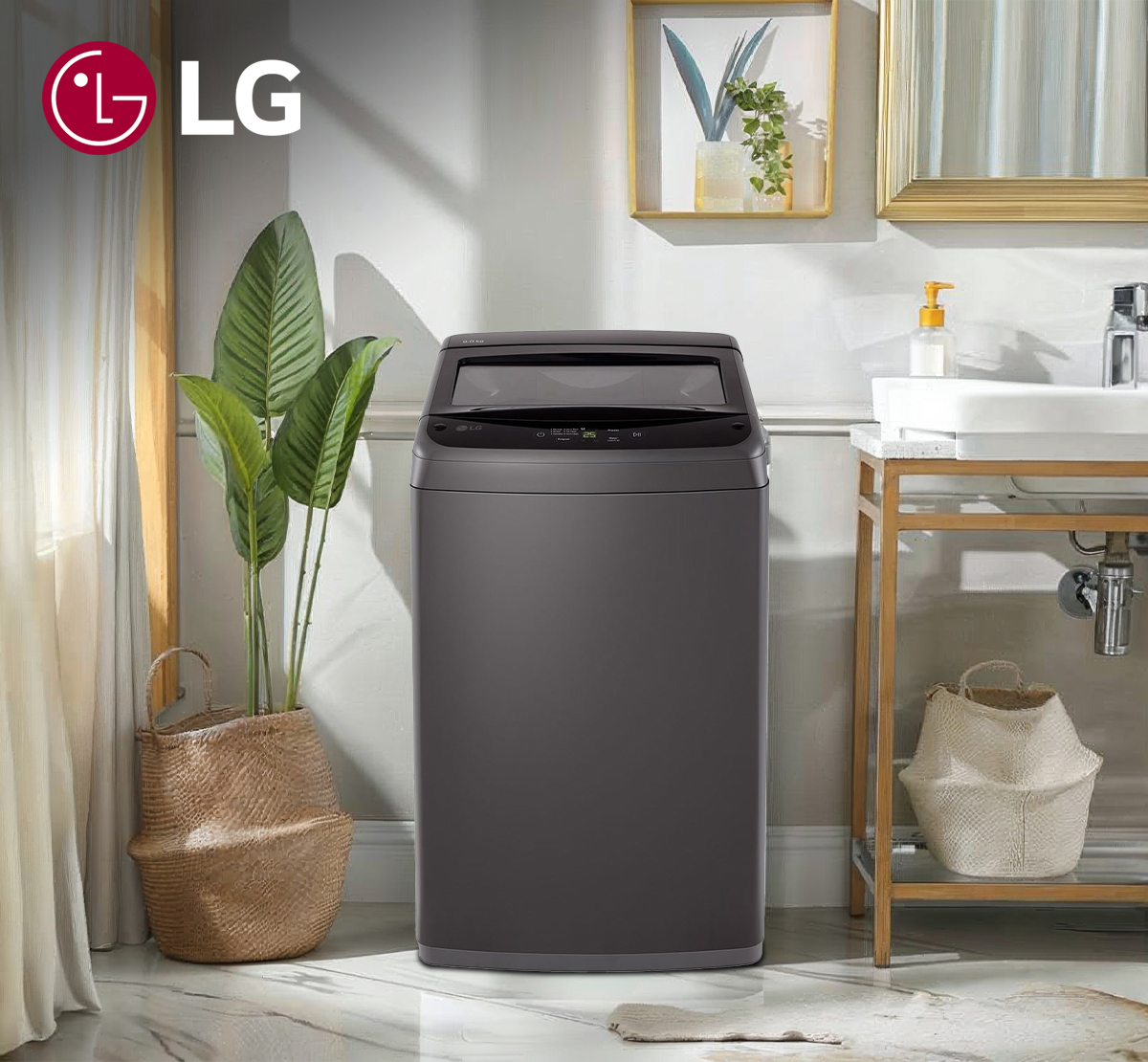 Jual LG Mesin Cuci Top Loading 9kg - TurboDrum - Soft Closing Door ...