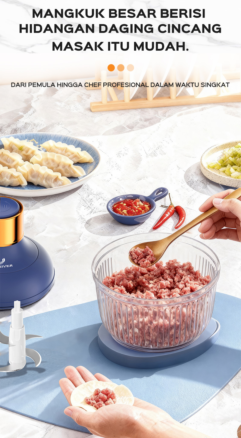 Jual HAN RIVER Blender Chopper Daging dan Bumbu Serbaguna/Multifungsi ...