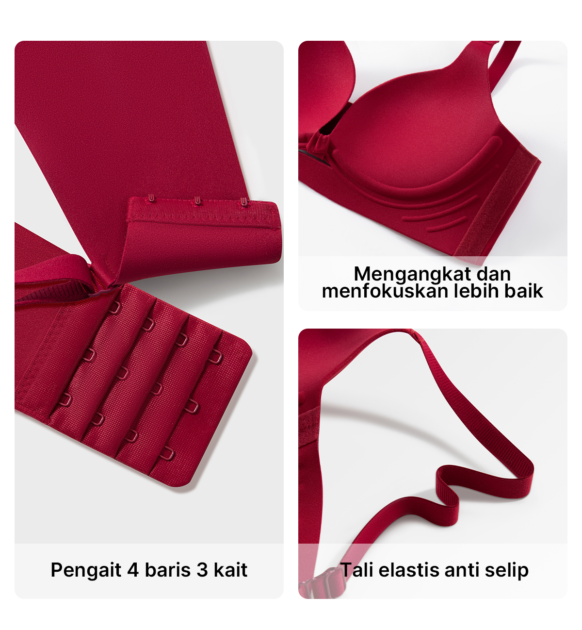 Jual Greney-Bra Push Up W Sayap Tinggi Cup 3D Soft bone di sayap ...