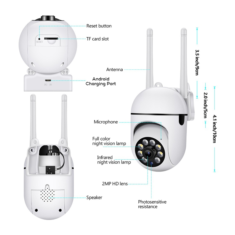 Jual V380 Pro CCTV Dual Lens Outdoor Wifi CCTV Kamera Human Tracking IP66 Weather-Proof CCTV ...