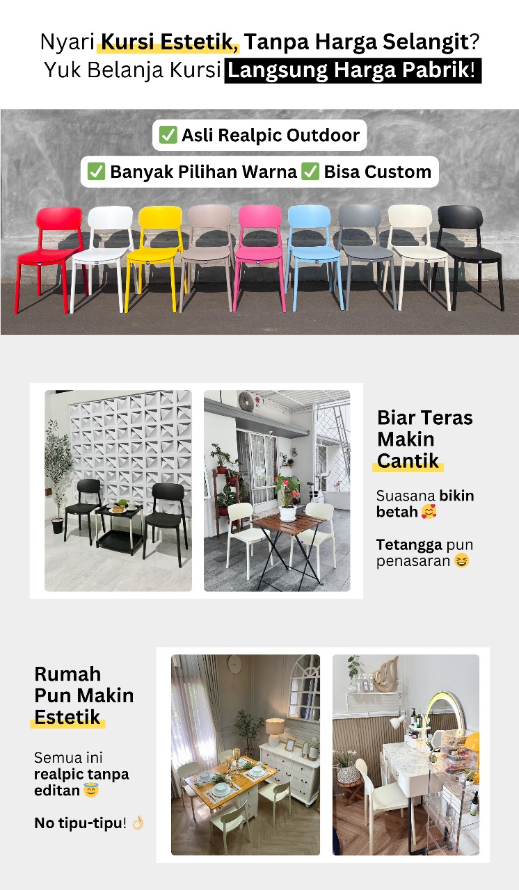 Jual MONDOWARE | Kursi Makan Estetik Minimalis Ergonomis Plastik ...