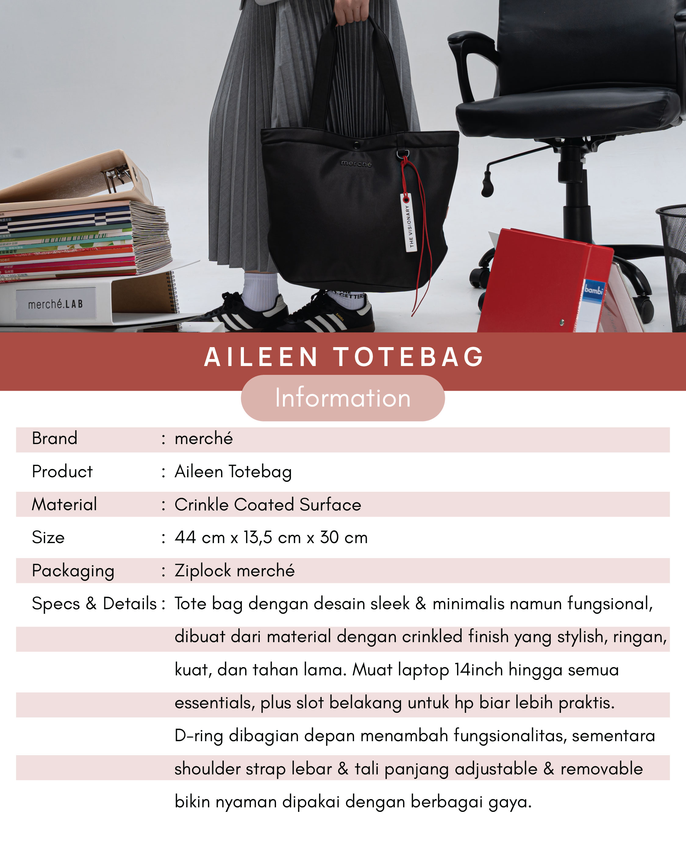 Jual Merche Tas Totebag Wanita Aileen | Shopee Indonesia