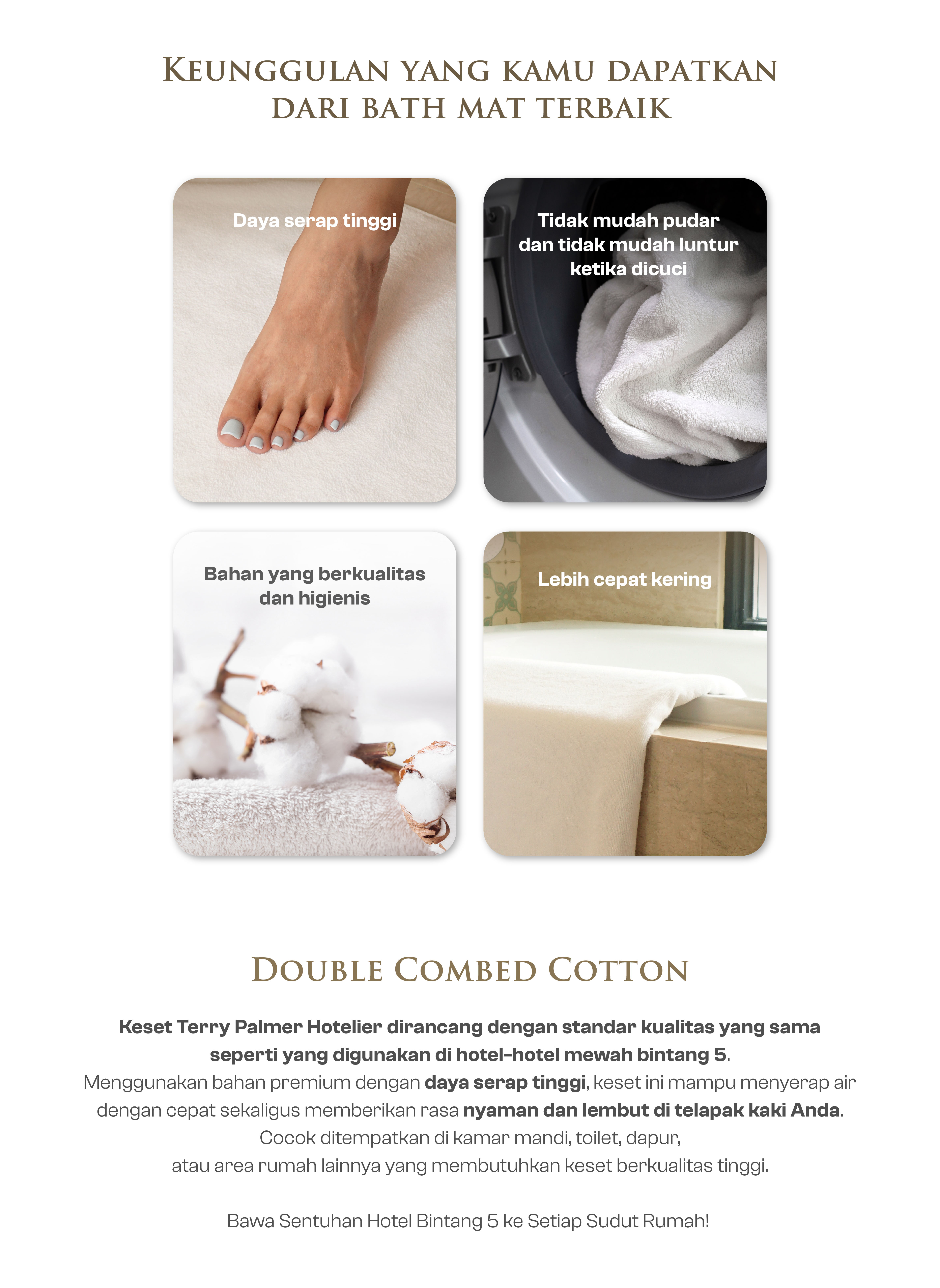 Jual Keset Terry Palmer Hotelier - 50 x 75cm - Bath Mat - 900gsm ...
