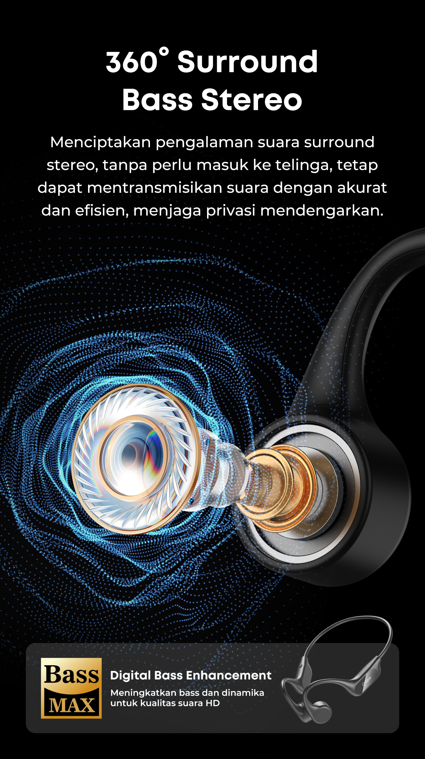 Jual [NEW PRODUCT] Olike Earphone Bone Conduction EBC01 MP3 Running ...