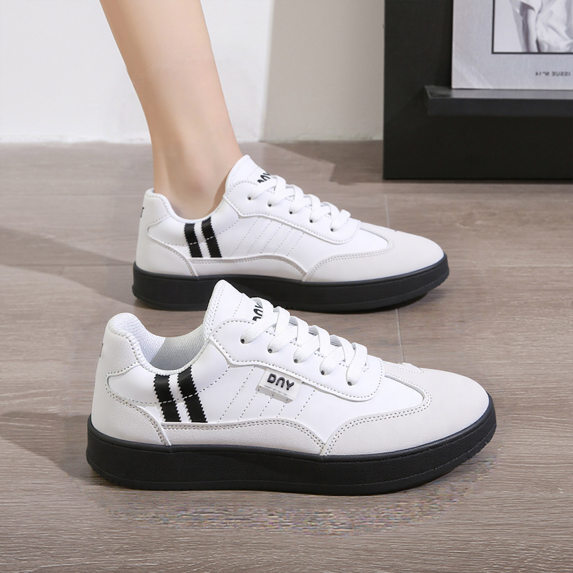 Jual Sepatu DNY Sneakers Wanita Kekinian Casual Shoes Cewek Import ...