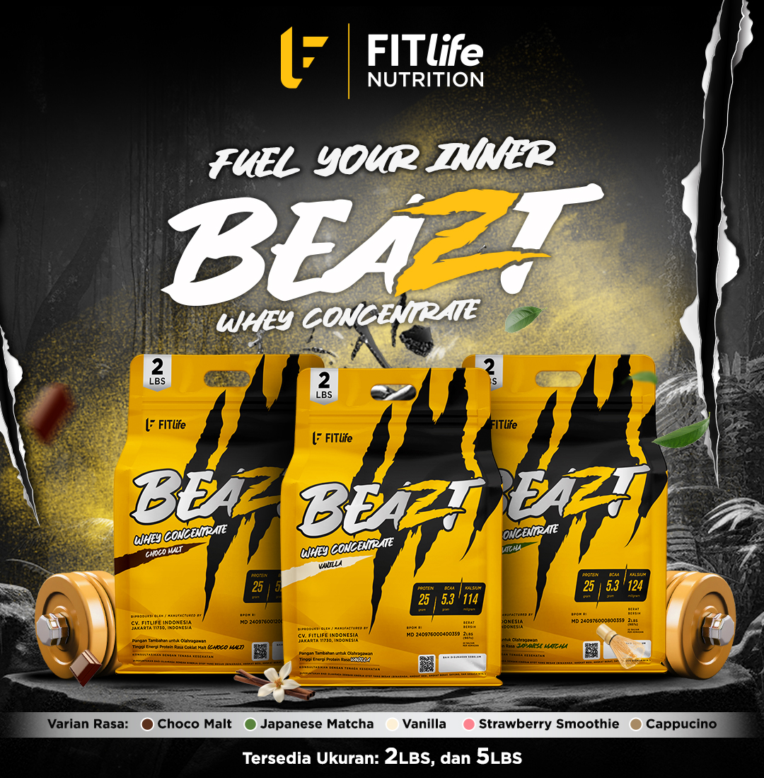 Jual FITlife Beazt 2lbs/900gr - Whey Protein Concentrate (Ex Wpro ...