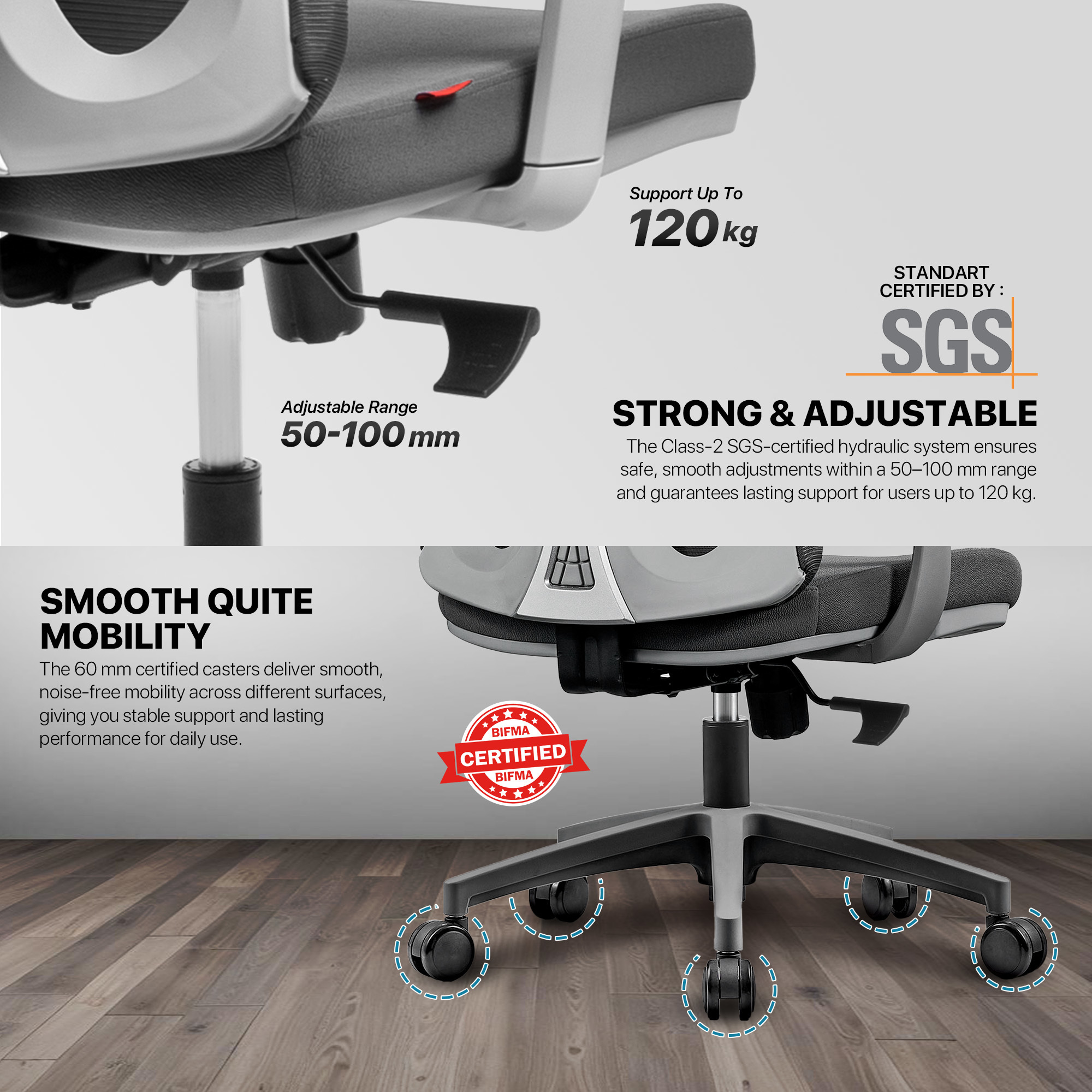 Jual Fantech Kursi Kerja Kantor OCA260 Premium Office Chair ARM REST 3D ...