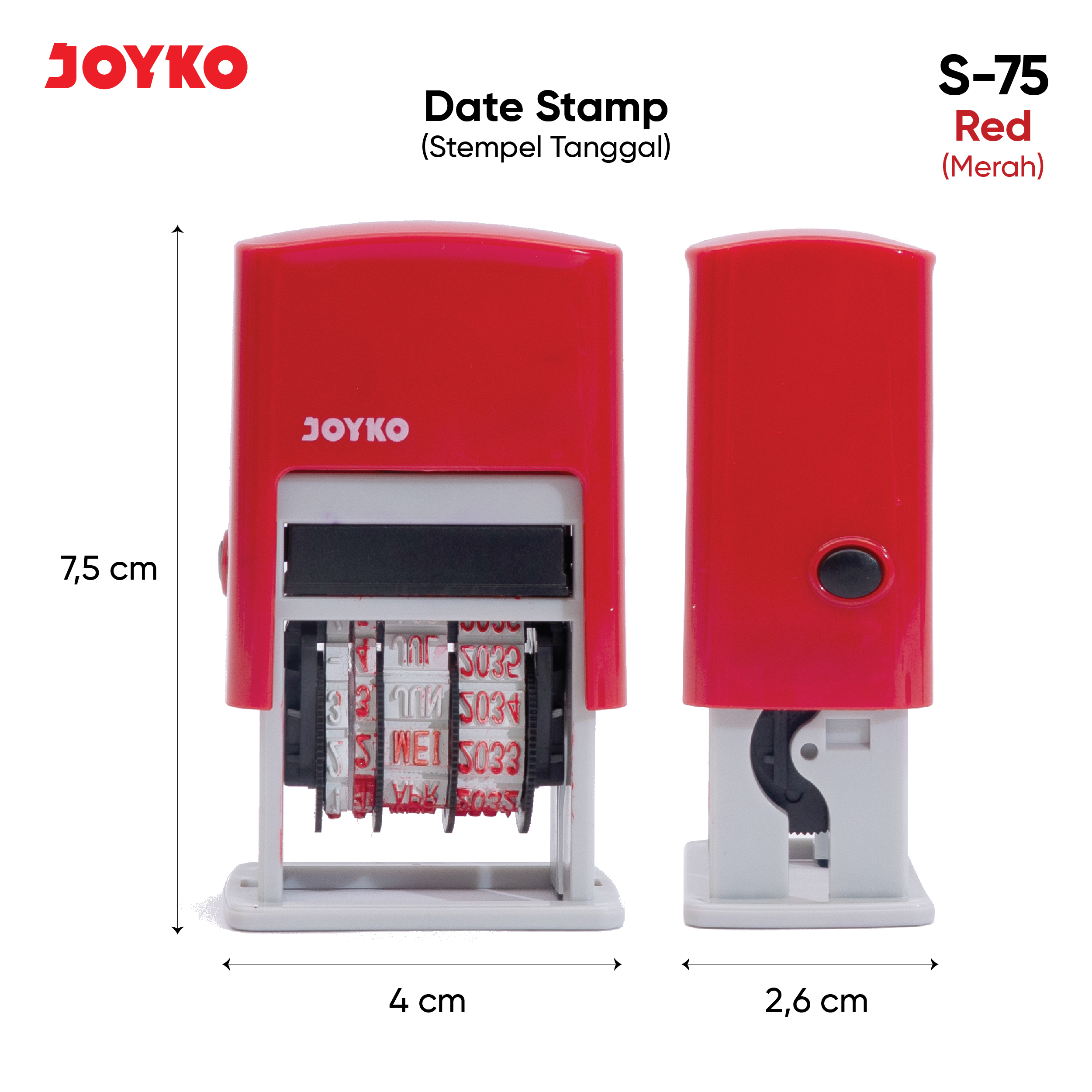 Jual JOYKO Date Stamp Stempel Tanggal S-75 Self Inking | Shopee Indonesia