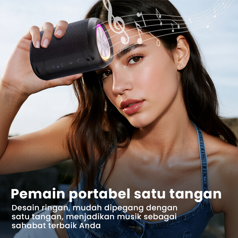 Jual Sonix Speaker Bluetooth SK07 Bass RGB Waterproof IPX4 Bluetooth 5. ...