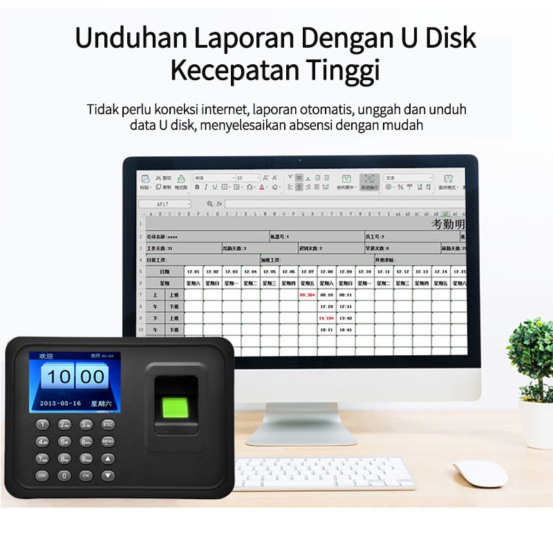 Jual Mesin Absensi Sidik Jari, Fingerprint Attendance Machine, Access ...
