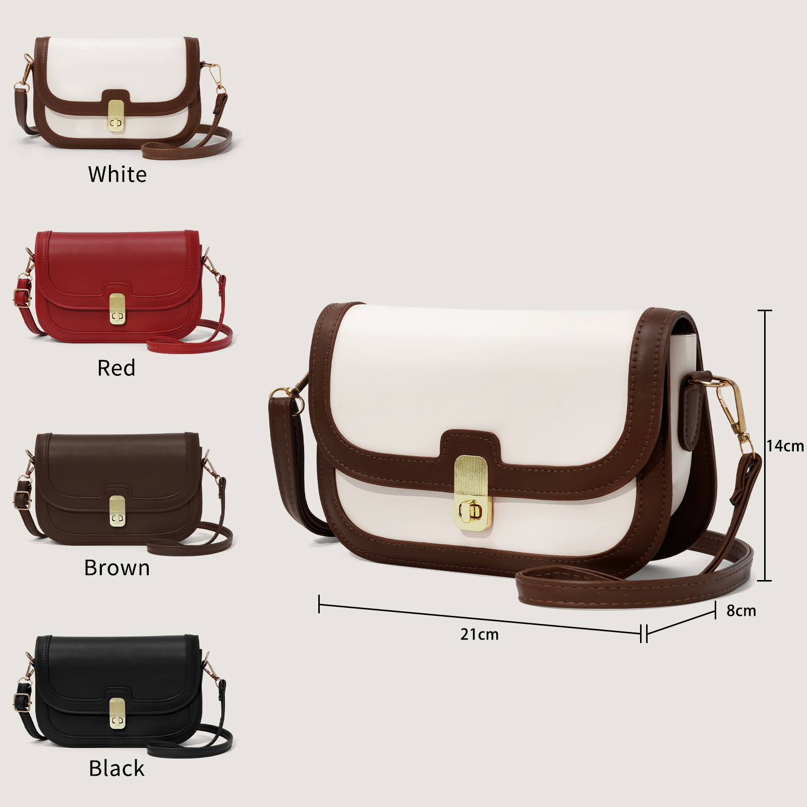 Jual RAINSMORE Tas Wanita Kecil — Tas Bahu Mini Retro Elegan, Model ...