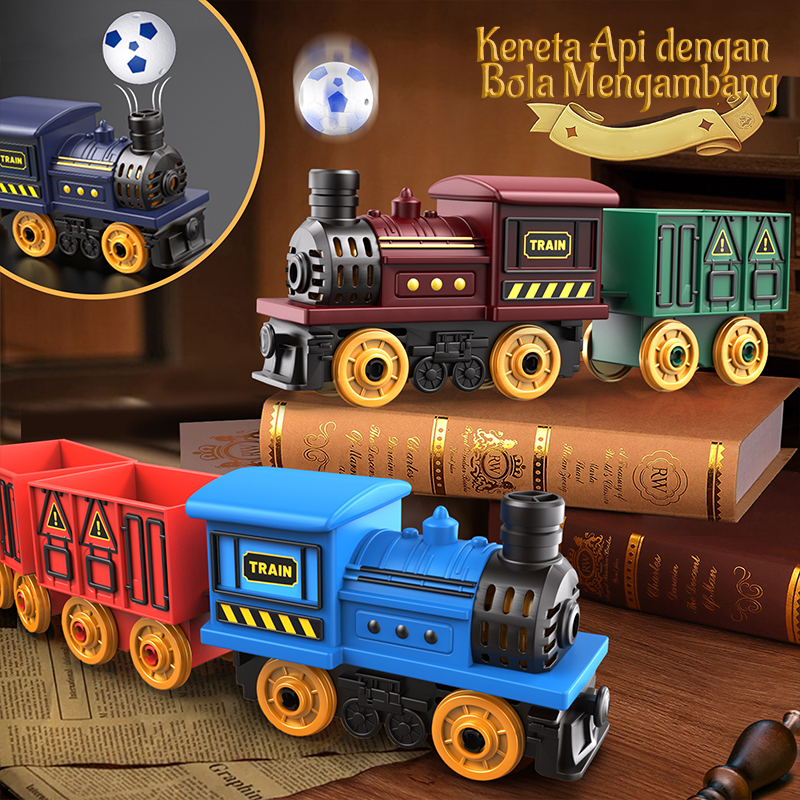 Jual MEKANSM Kereta Mainan Edukasi Retro Mesin Uap Pelontar Bola ...