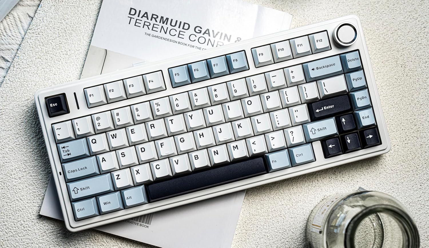 Jual AULA F75 Mechanical Keyboard Reaper Switch Glacier Blue Color ...