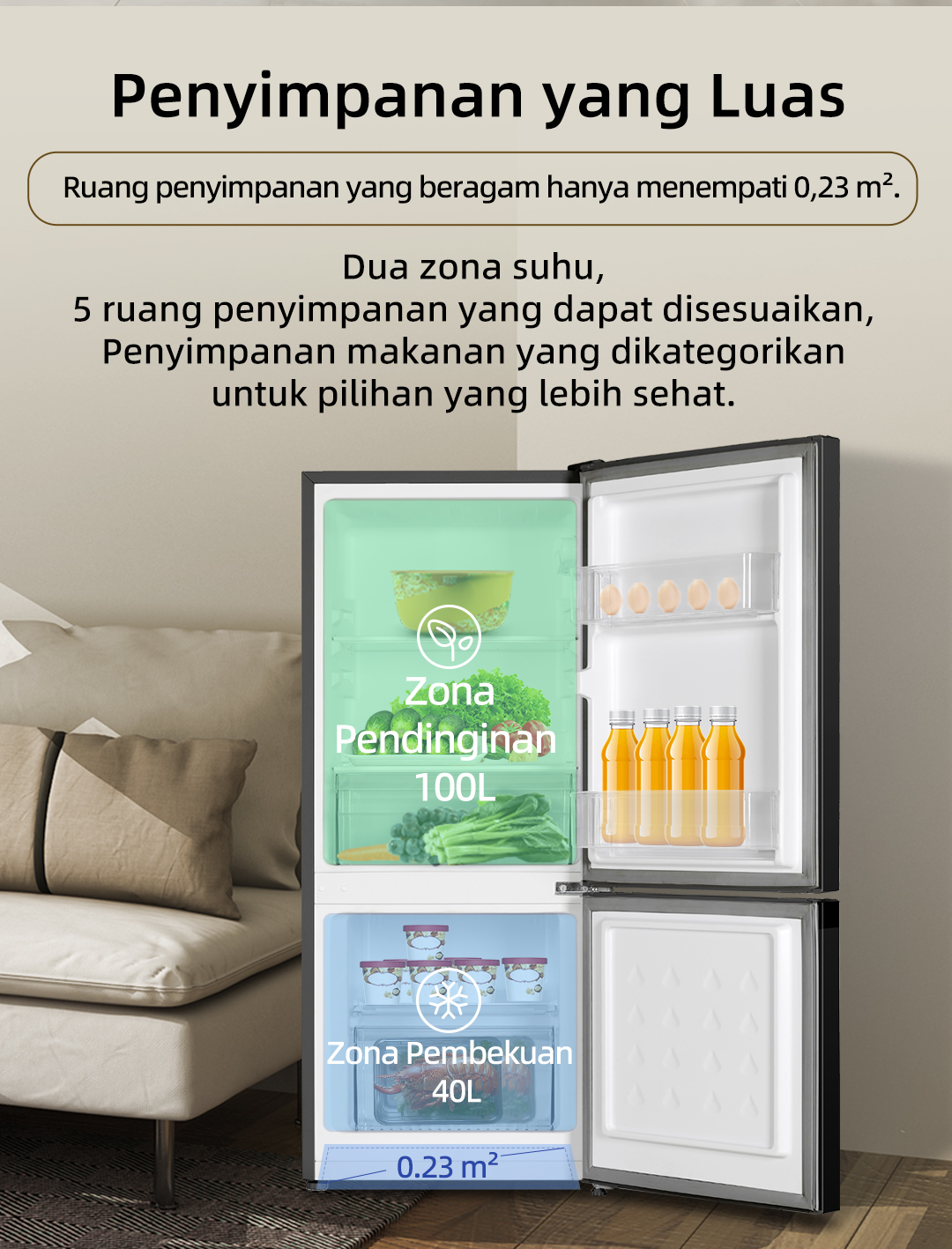 Jual Changhong Kulkas 2 Pintu (Bottom Mounted Refrigerator) Lemari Es ...