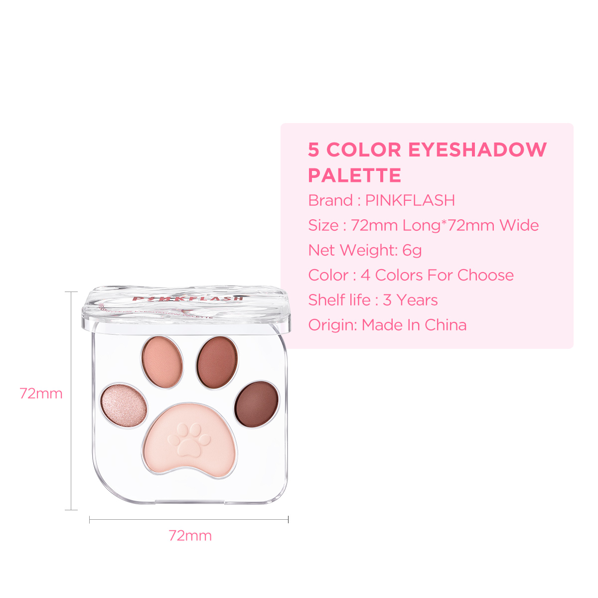 Jual PINKFLASH EYE MAKEUP 2PCS SET Pawfect Wink 5-colors Eyeshadow ...