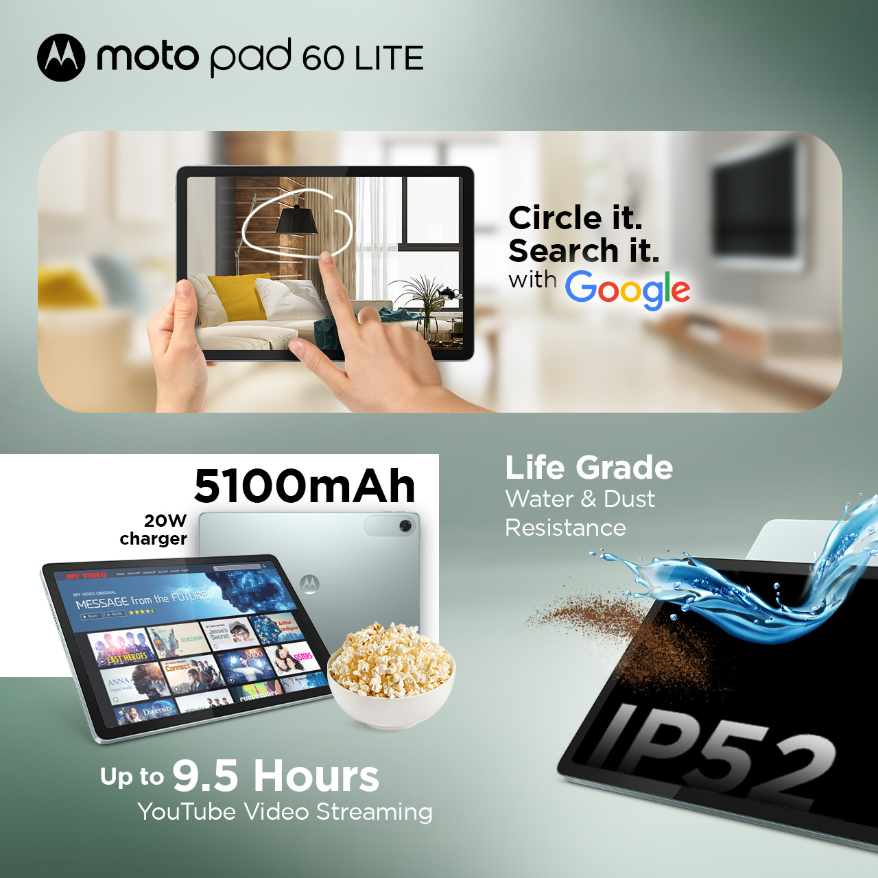 Jual Motorola Motopad 60 Lite ZAGK0000ID Sky Grey - MediaTek Helio G85 ...