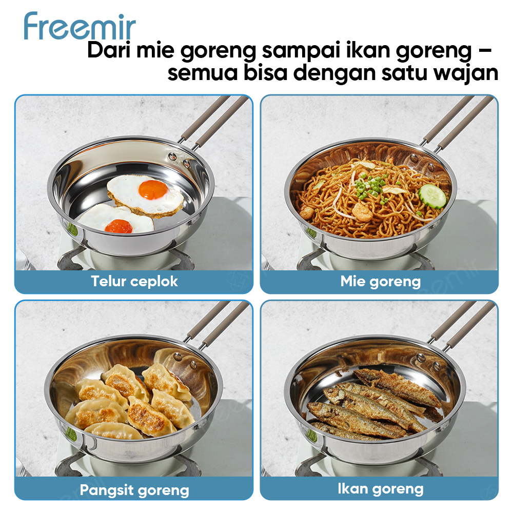 Jual [SERI API] freemir electric Panci Penggorengan Frypan 20cm ...