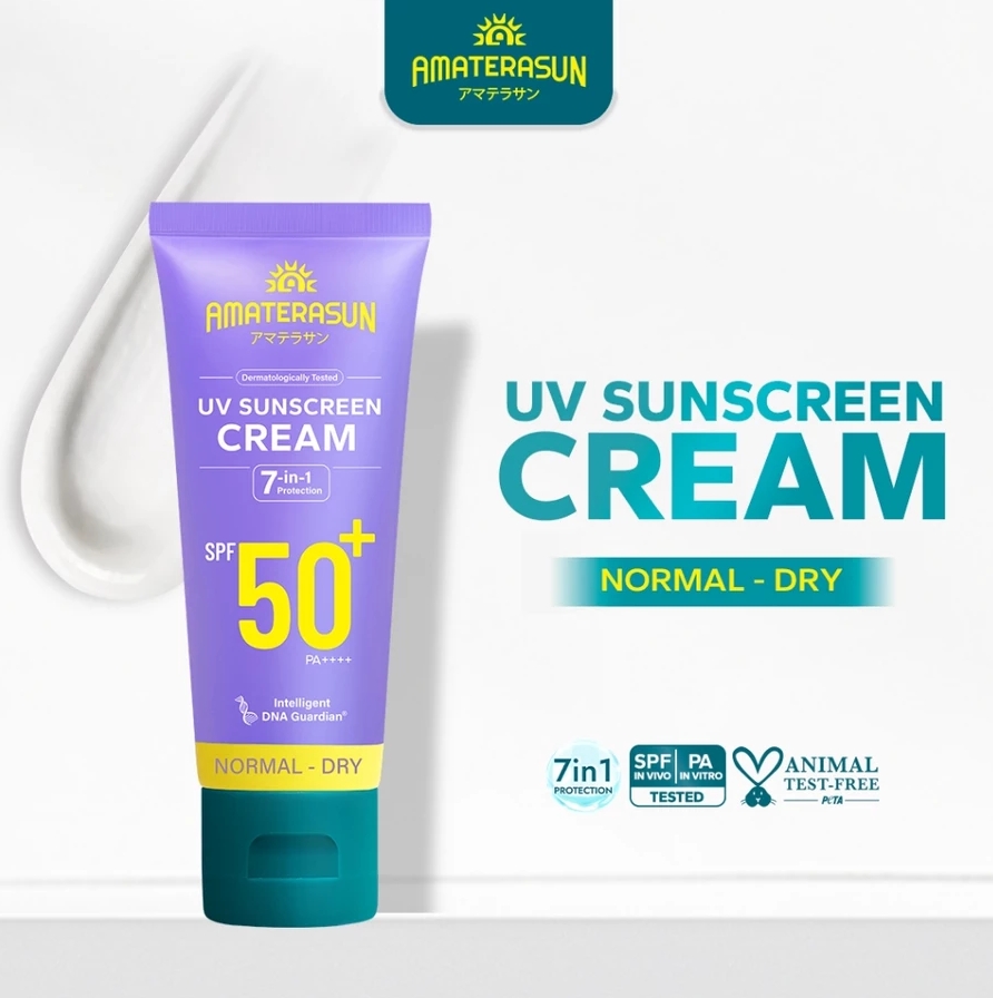 Jual Amaterasun UV Sunscreen Cream SPF 50+ PA++++ 50g/Tabir Surya | Shopee Indonesia